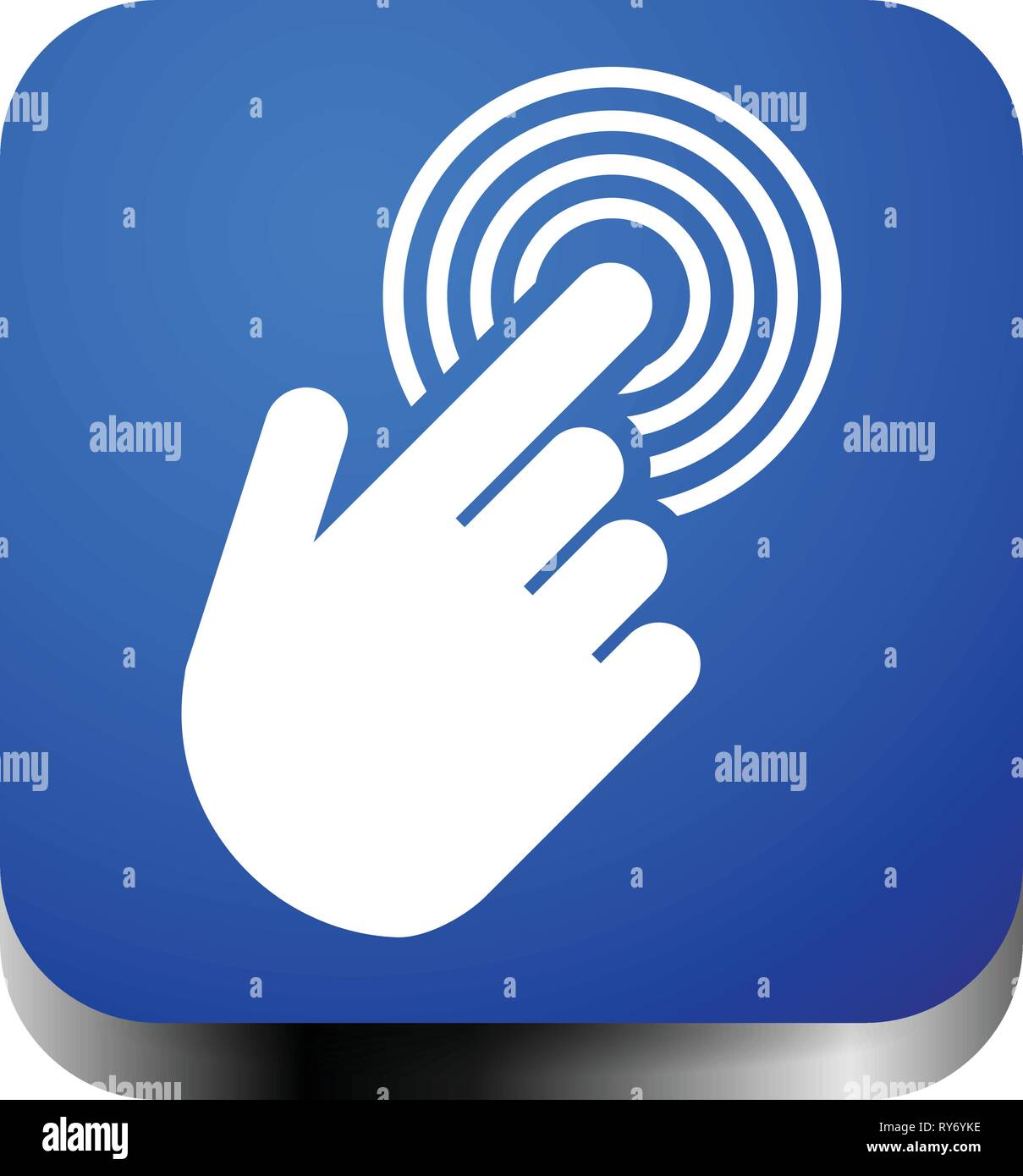 Tapping touchscreen on interface, mobile phone, icon Stock Vector Image ...