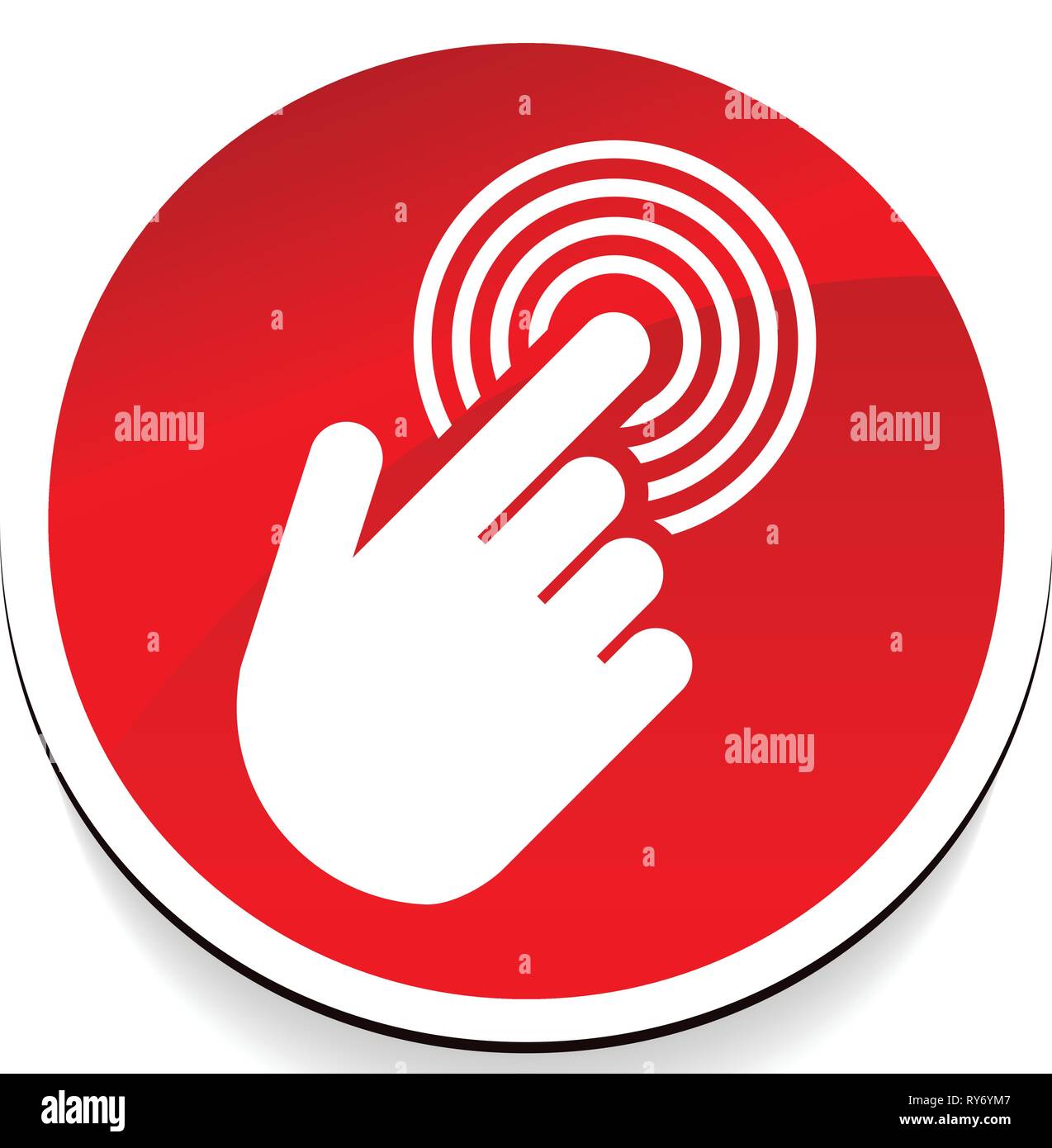 Tapping touchscreen on interface, mobile phone, icon Stock Vector Image ...