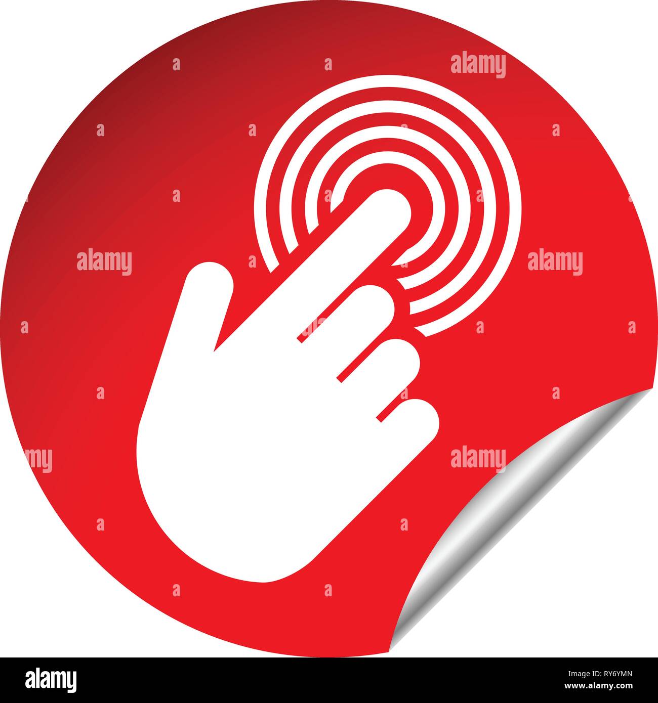 Tapping touchscreen on interface, mobile phone, icon Stock Vector Image ...