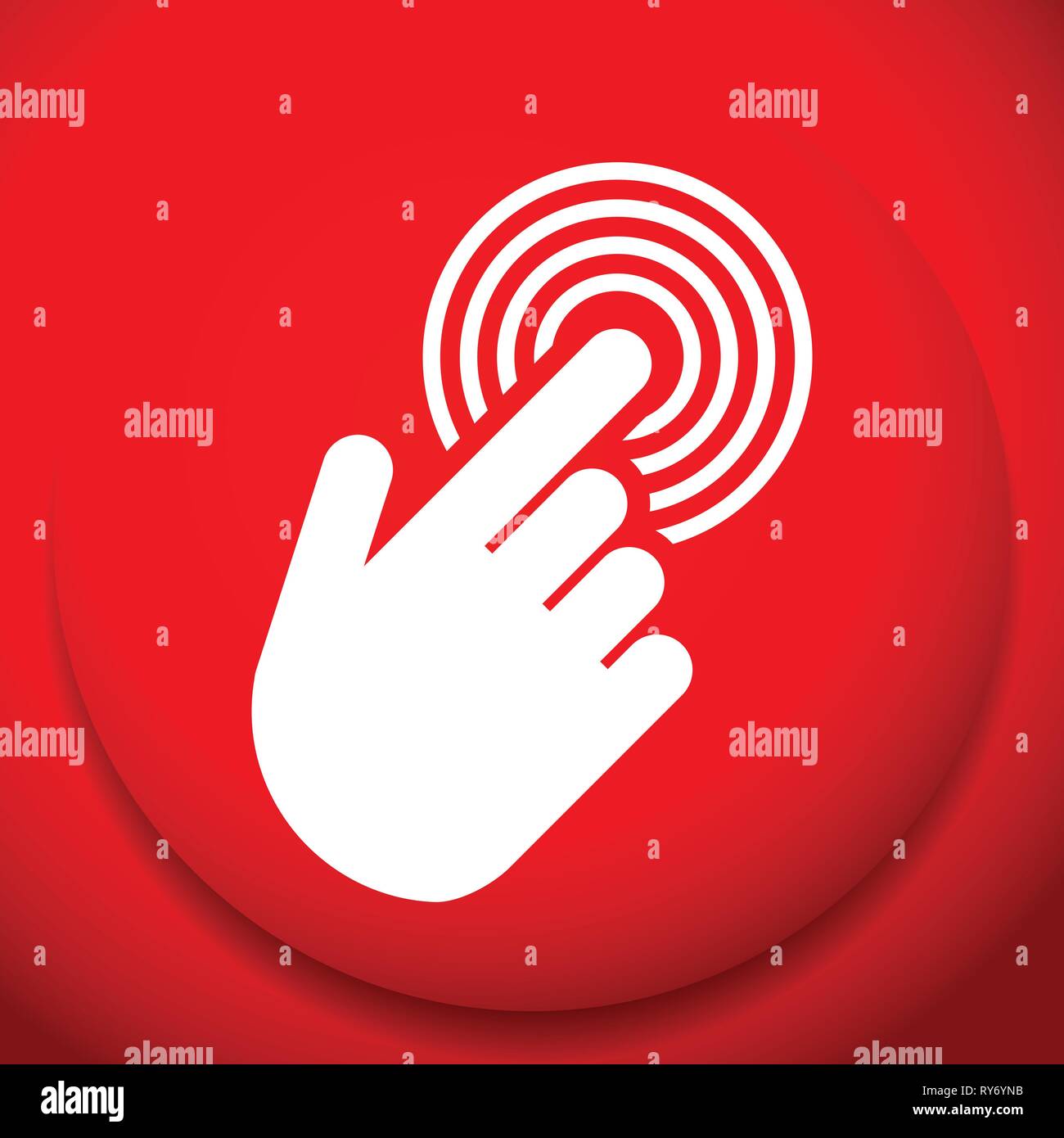 Tapping touchscreen on interface, mobile phone, icon Stock Vector Image ...