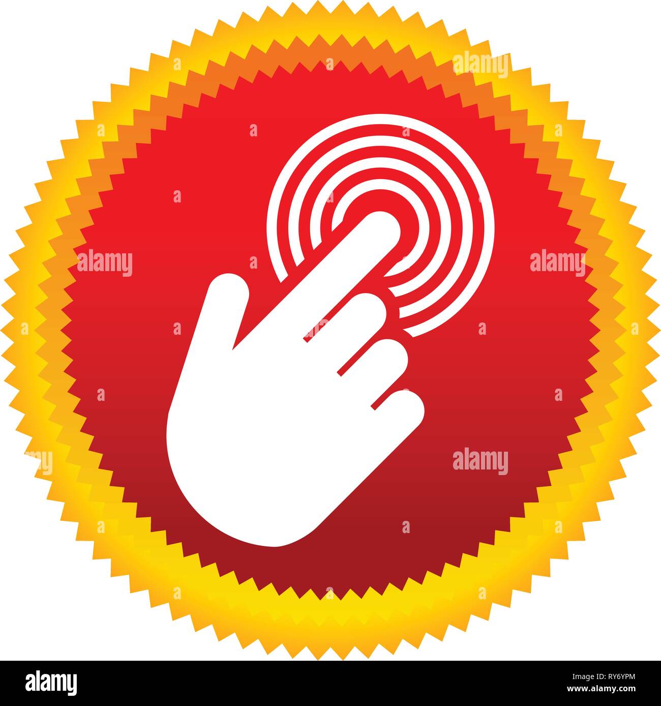 Tapping touchscreen on interface, mobile phone, icon Stock Vector Image ...