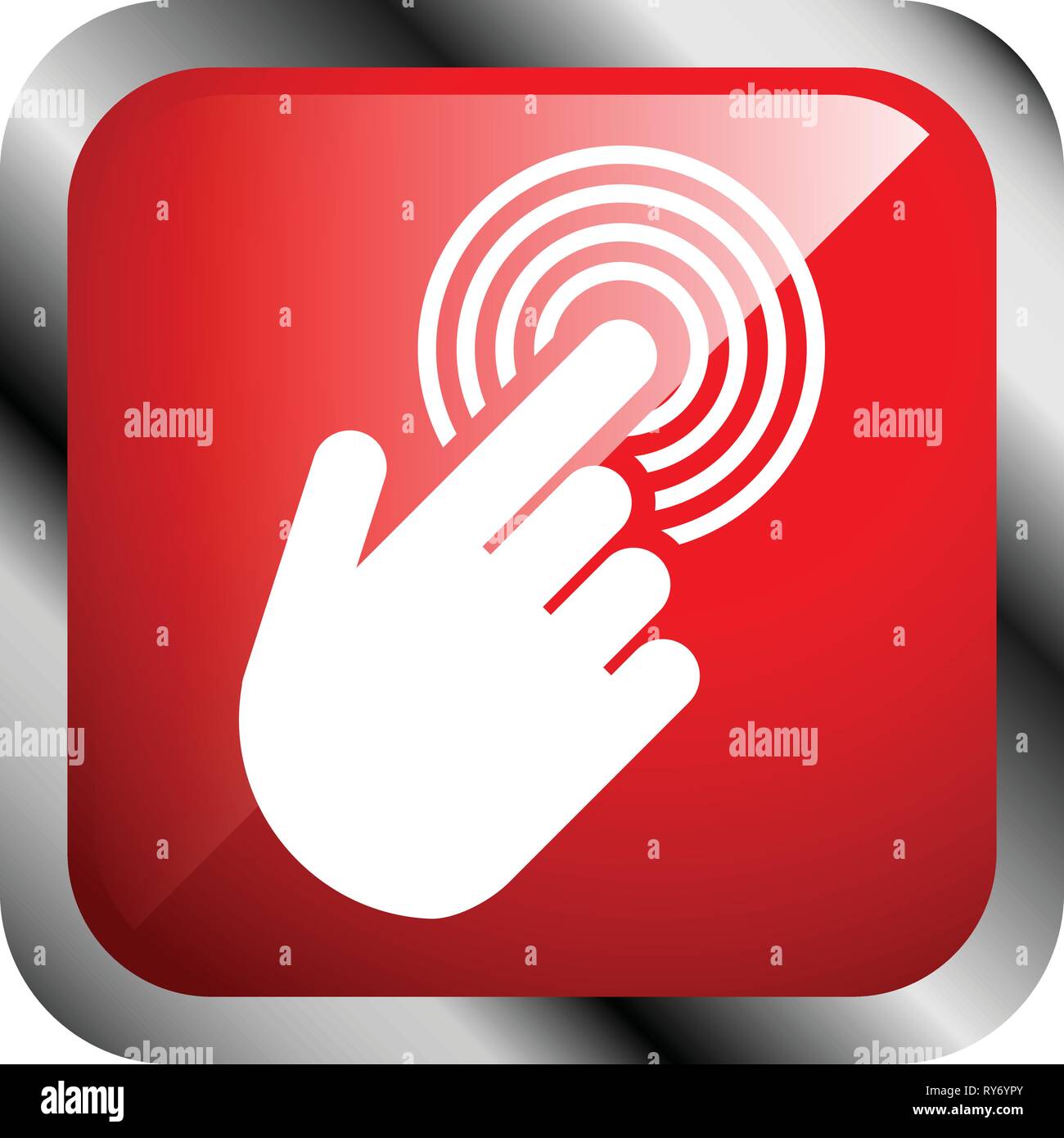 Tapping touchscreen on interface, mobile phone, icon Stock Vector Image ...