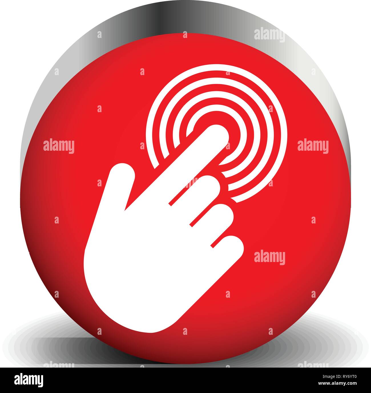 Tapping touchscreen on interface, mobile phone, icon Stock Vector Image ...