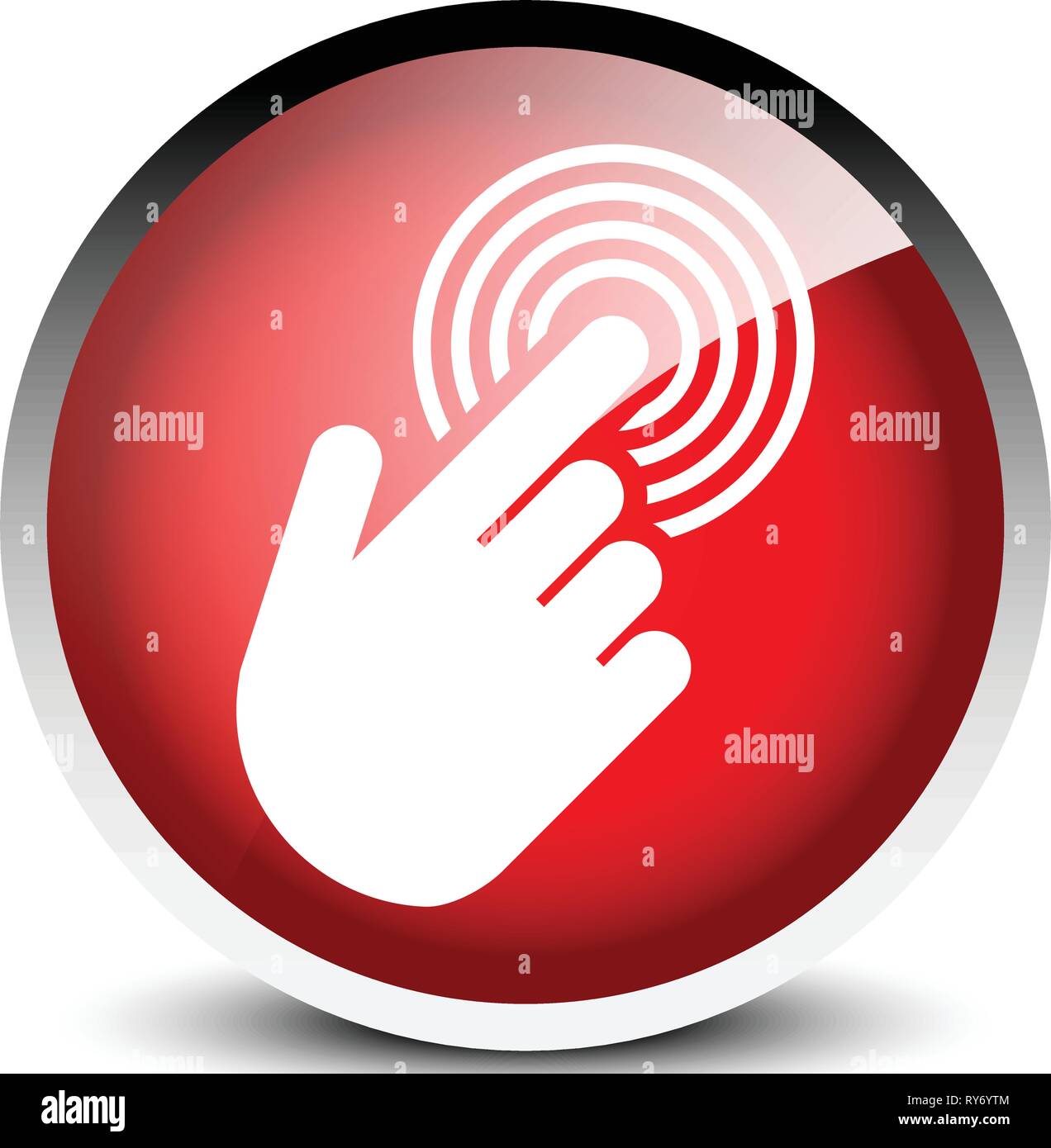 Tapping touchscreen on interface, mobile phone, icon Stock Vector Image ...