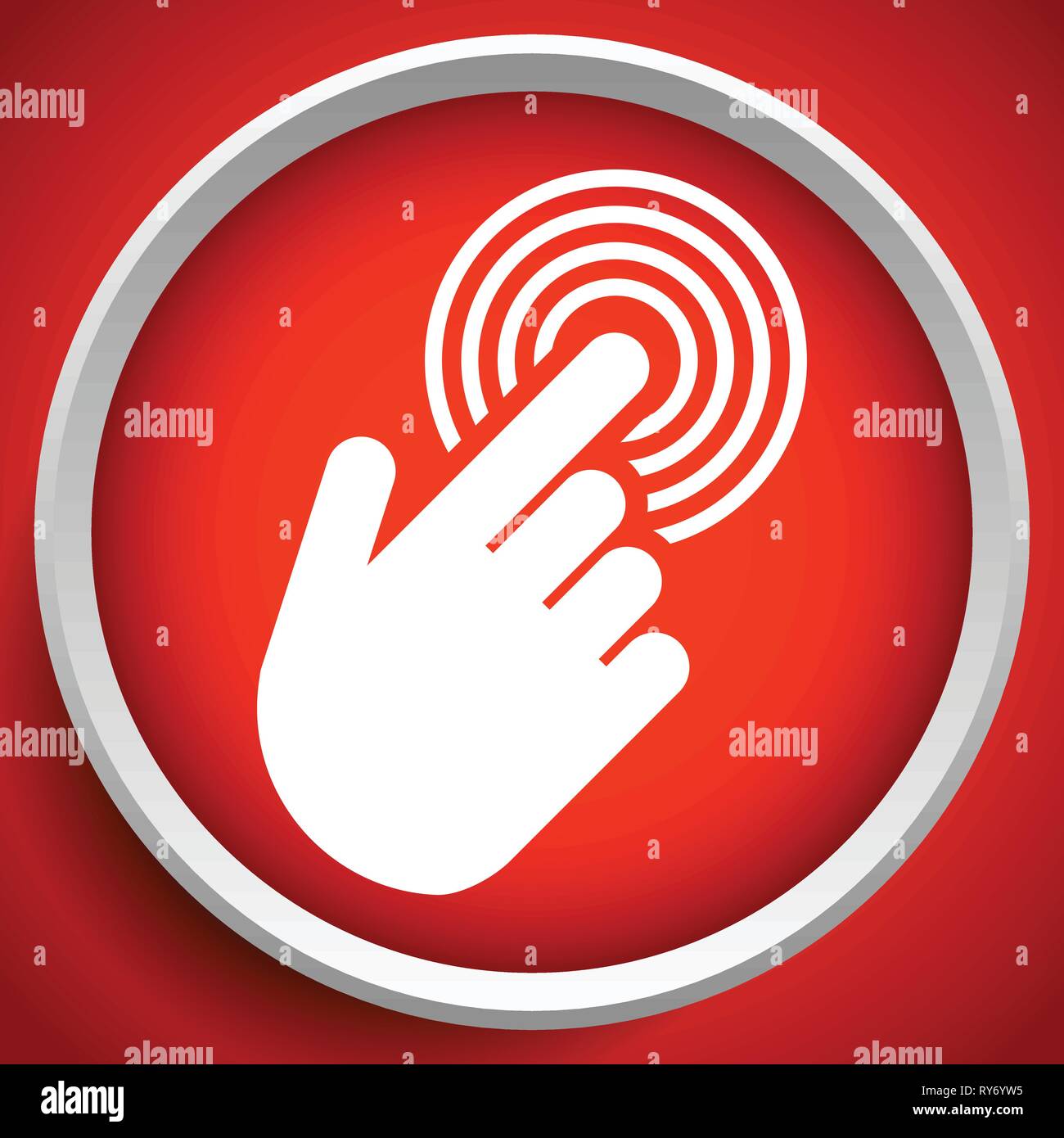 Tapping touchscreen on interface, mobile phone, icon Stock Vector Image ...