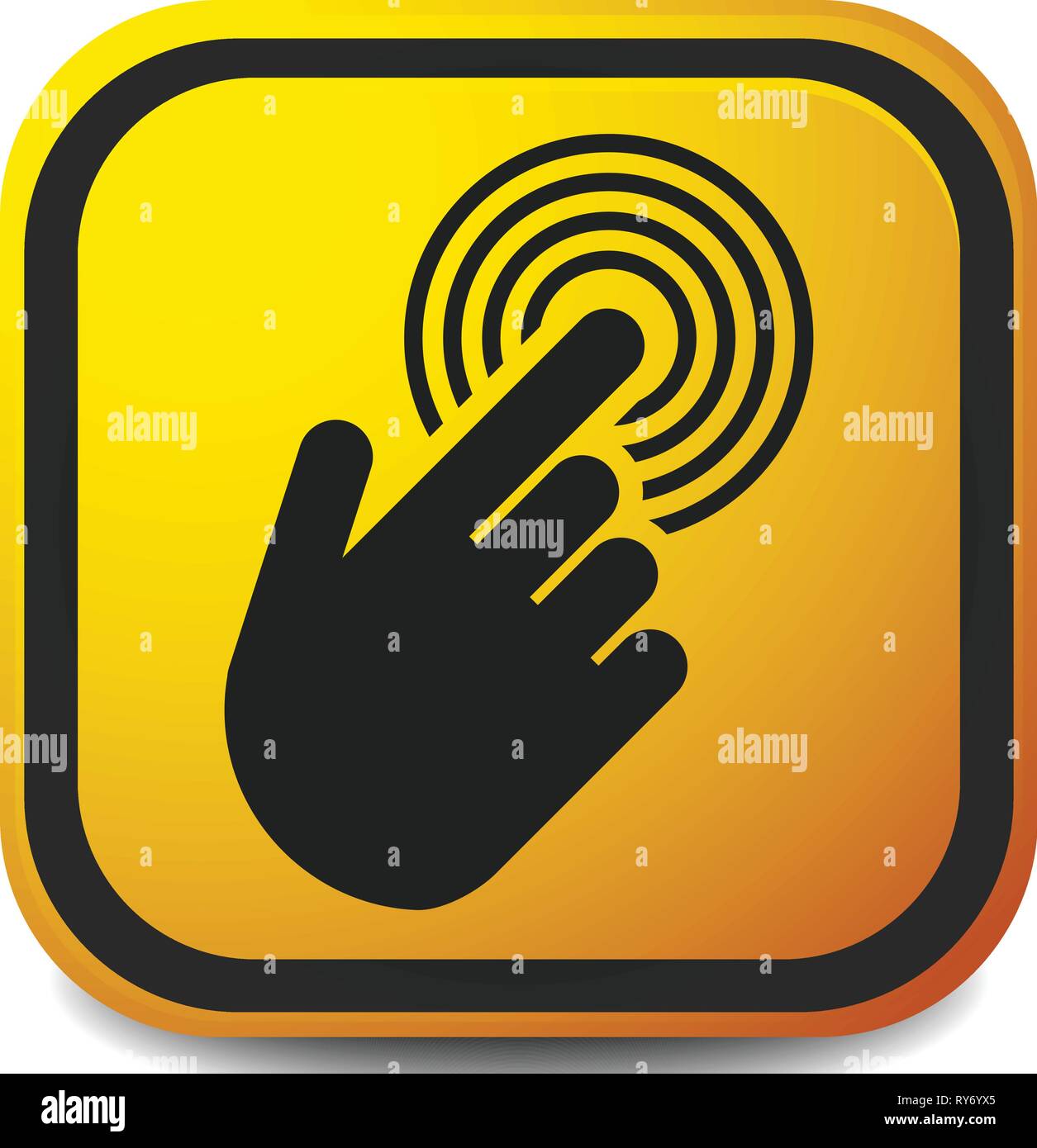 Tapping touchscreen on interface, mobile phone, icon Stock Vector Image ...