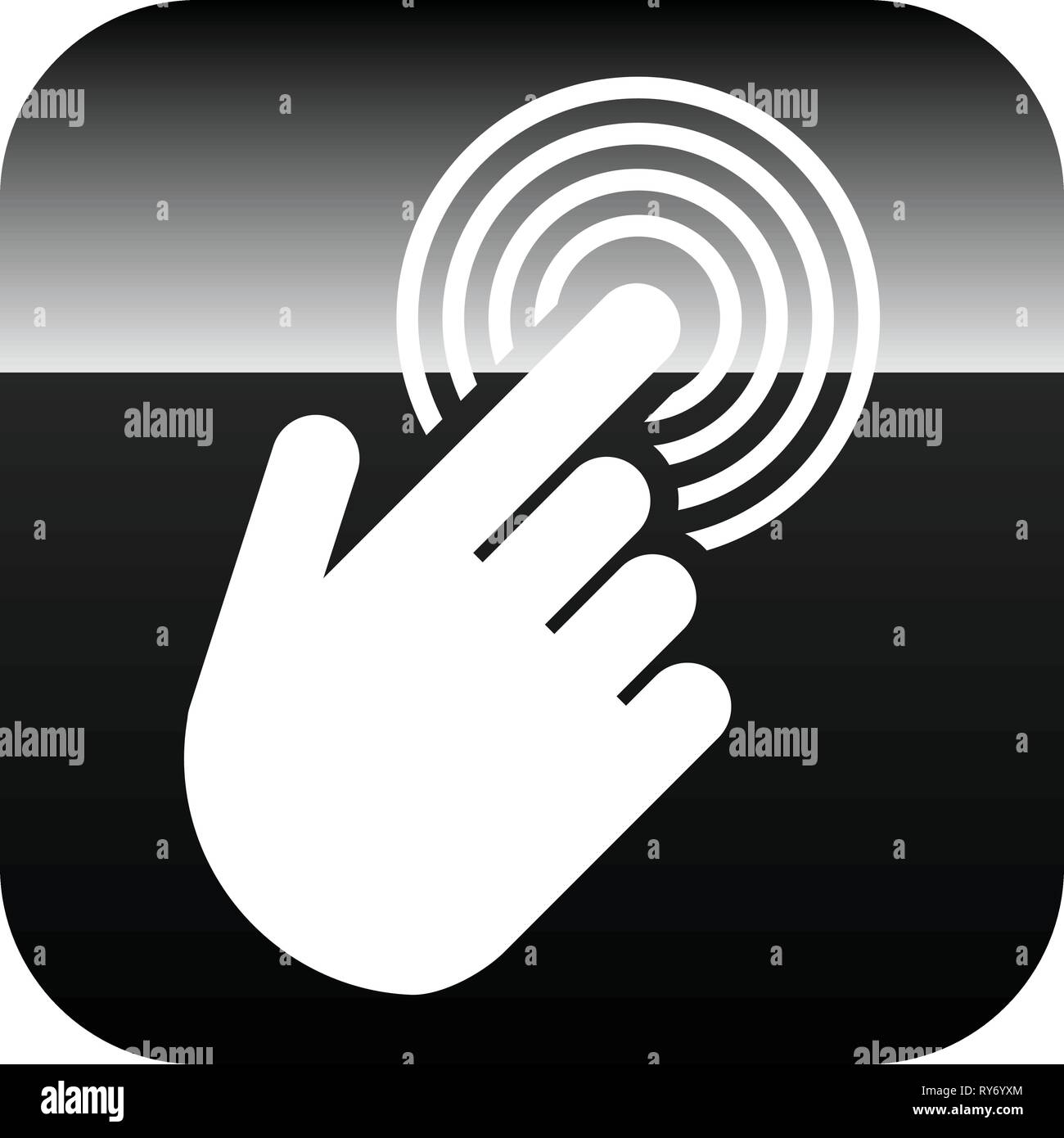 Tapping touchscreen on interface, mobile phone, icon Stock Vector Image ...