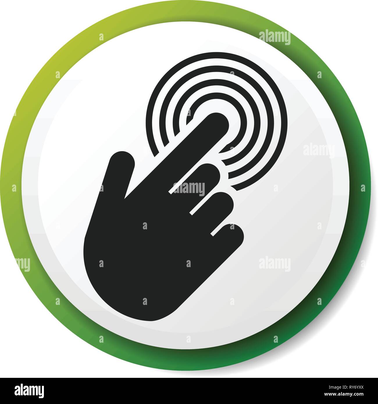 Tapping touchscreen on interface, mobile phone, icon Stock Vector Image ...