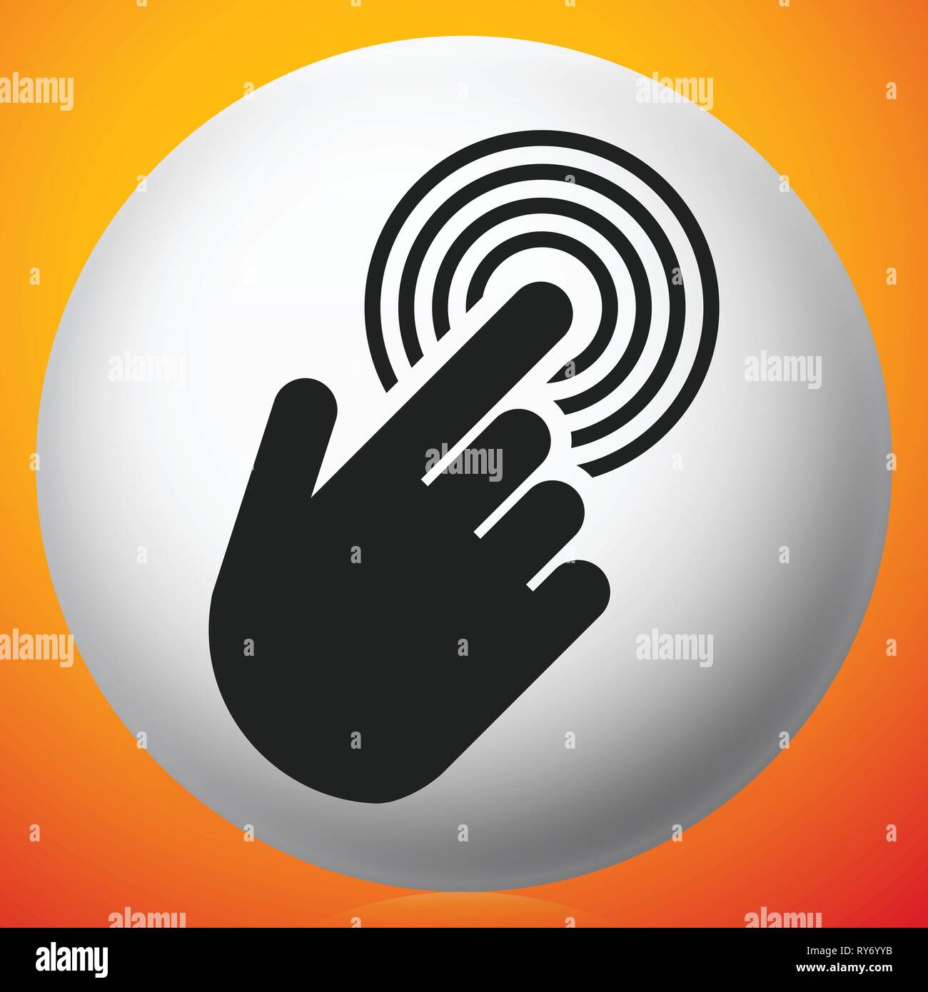 Tapping touchscreen on interface, mobile phone, icon Stock Vector Image ...