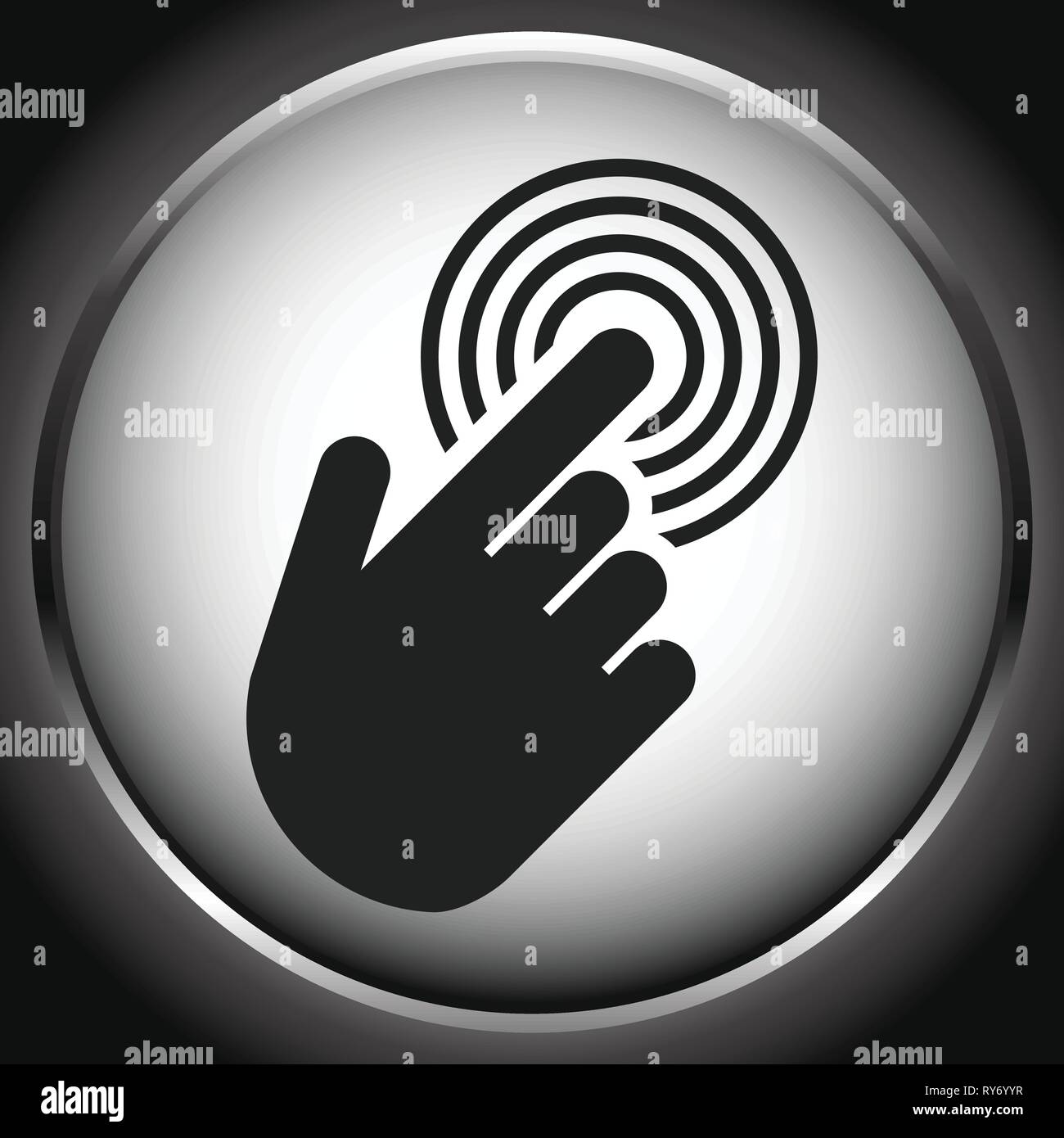 Tapping touchscreen on interface, mobile phone, icon Stock Vector Image ...