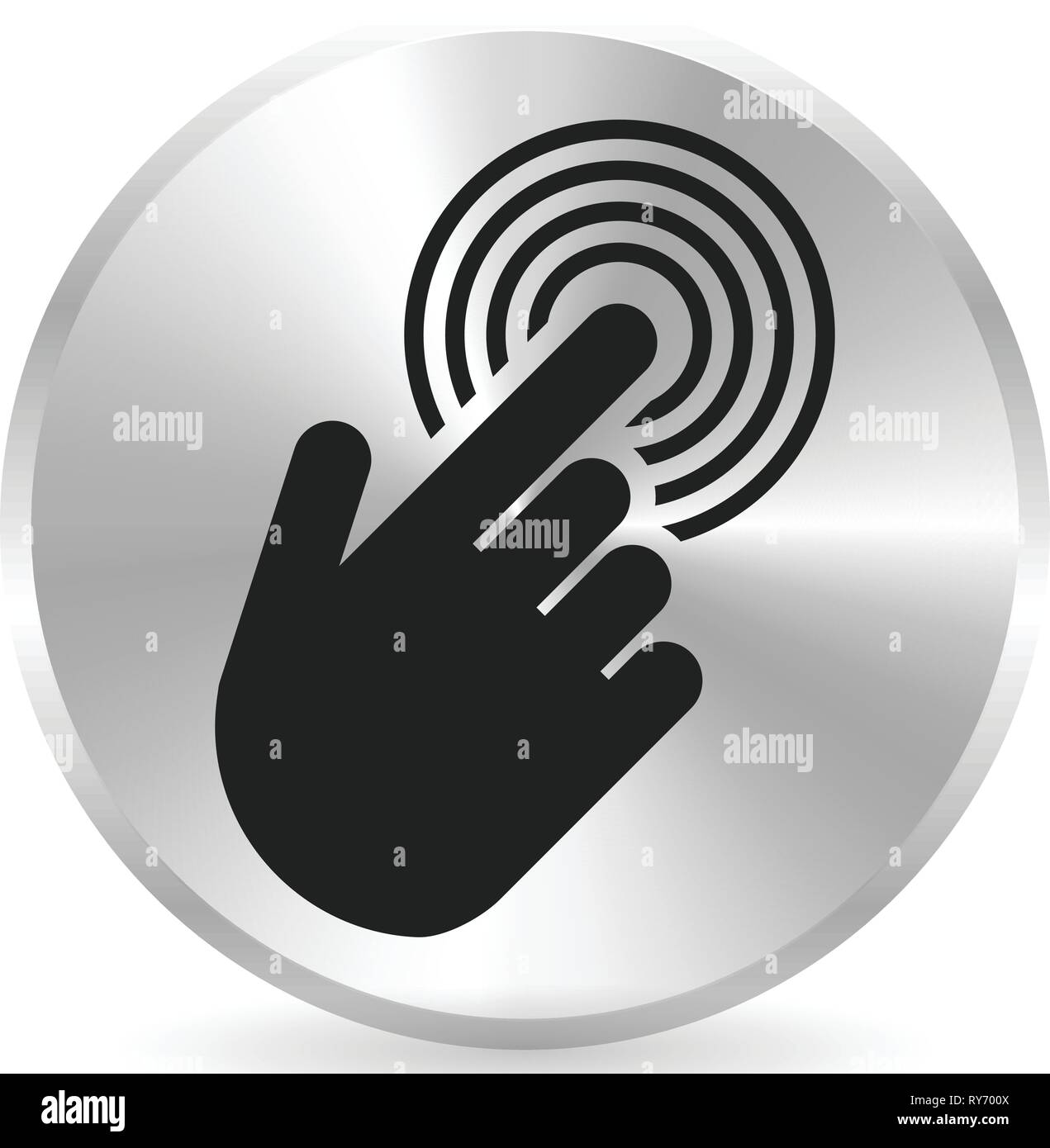 Tapping touchscreen on interface, mobile phone, icon Stock Vector Image ...