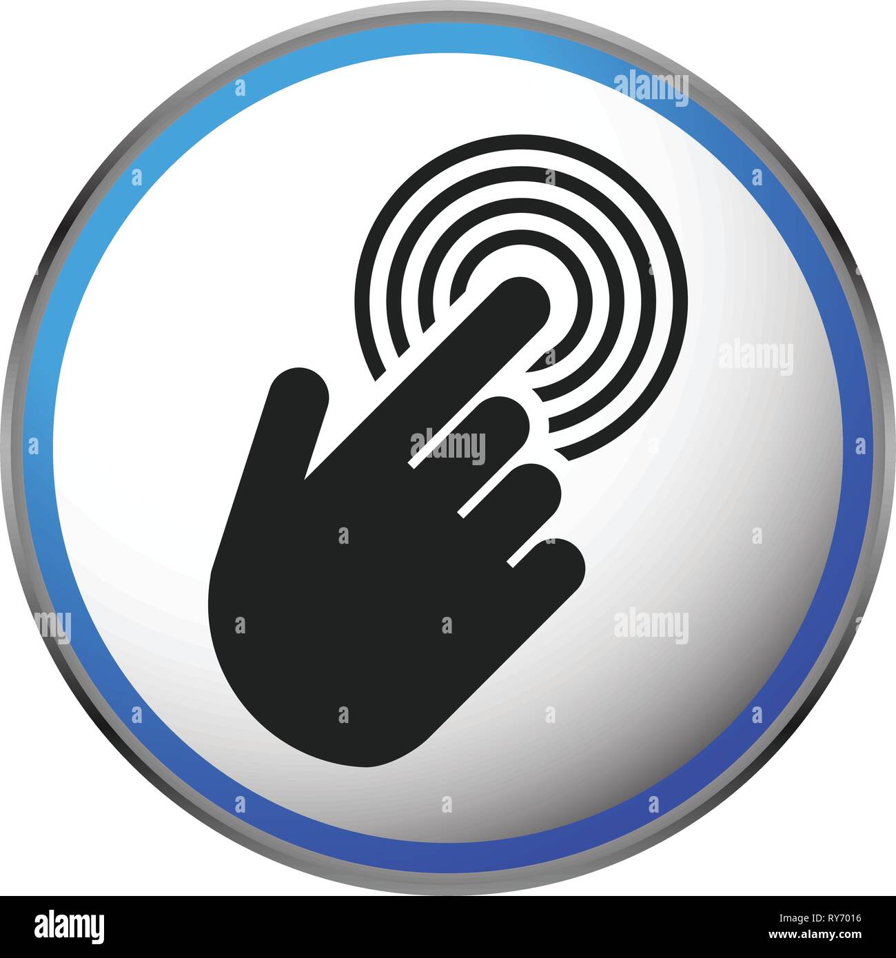 Tapping touchscreen on interface, mobile phone, icon Stock Vector Image ...