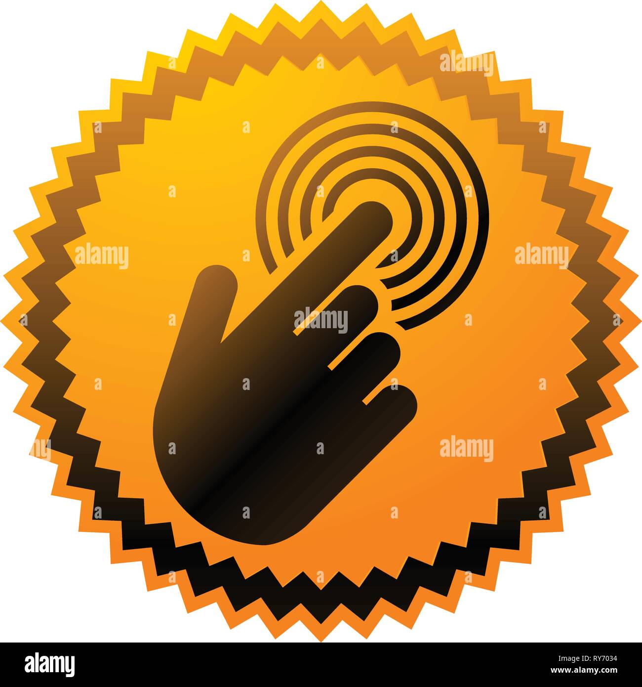 Tapping touchscreen on interface, mobile phone, icon Stock Vector Image ...