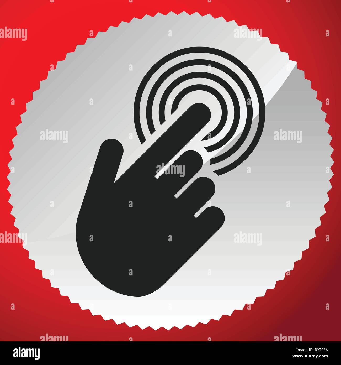 Tapping touchscreen on interface, mobile phone, icon Stock Vector Image ...