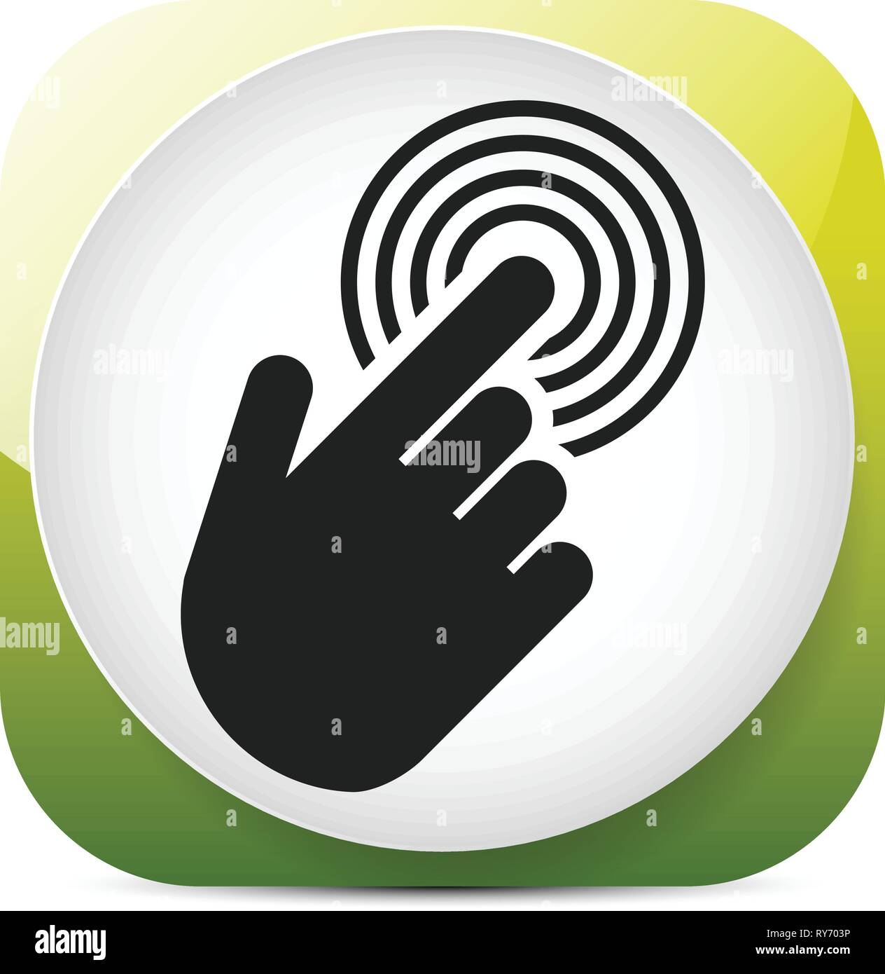 Tapping touchscreen on interface, mobile phone, icon Stock Vector Image ...