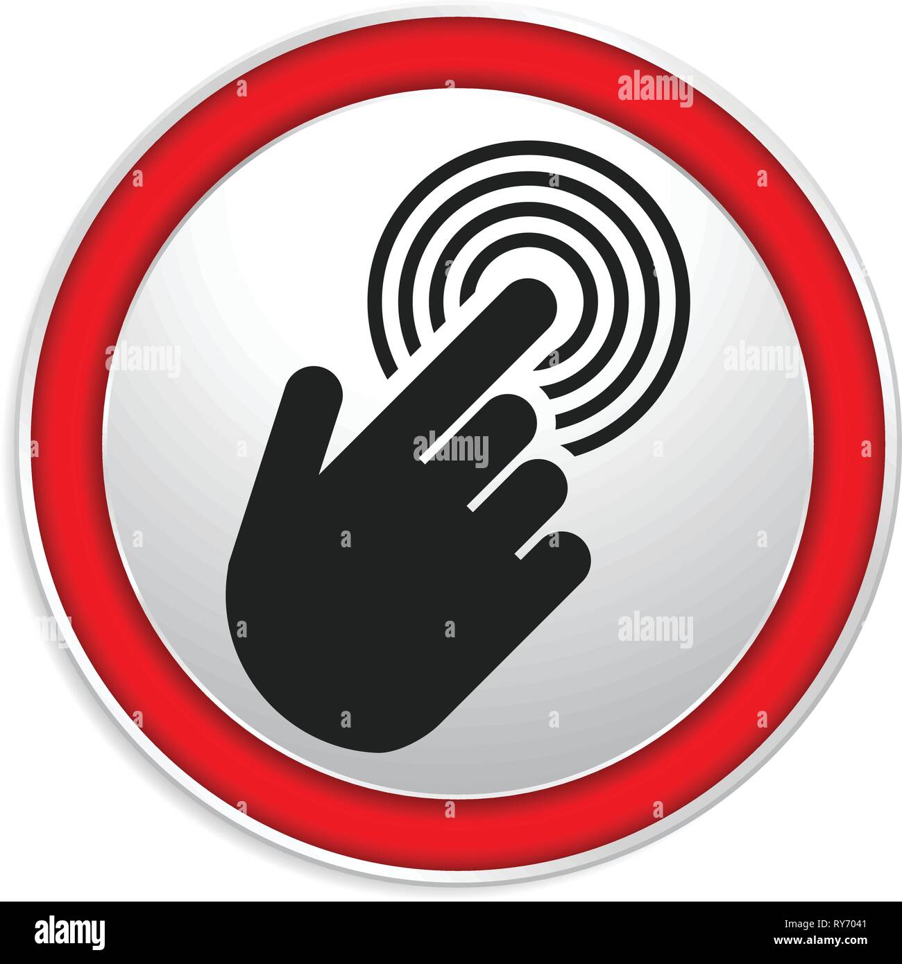 Tapping touchscreen on interface, mobile phone, icon Stock Vector Image ...