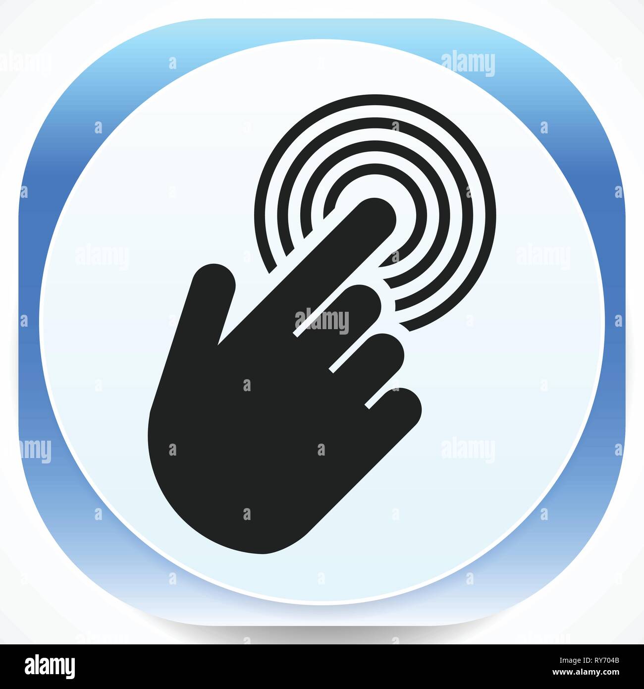 Tapping touchscreen on interface, mobile phone, icon Stock Vector Image ...