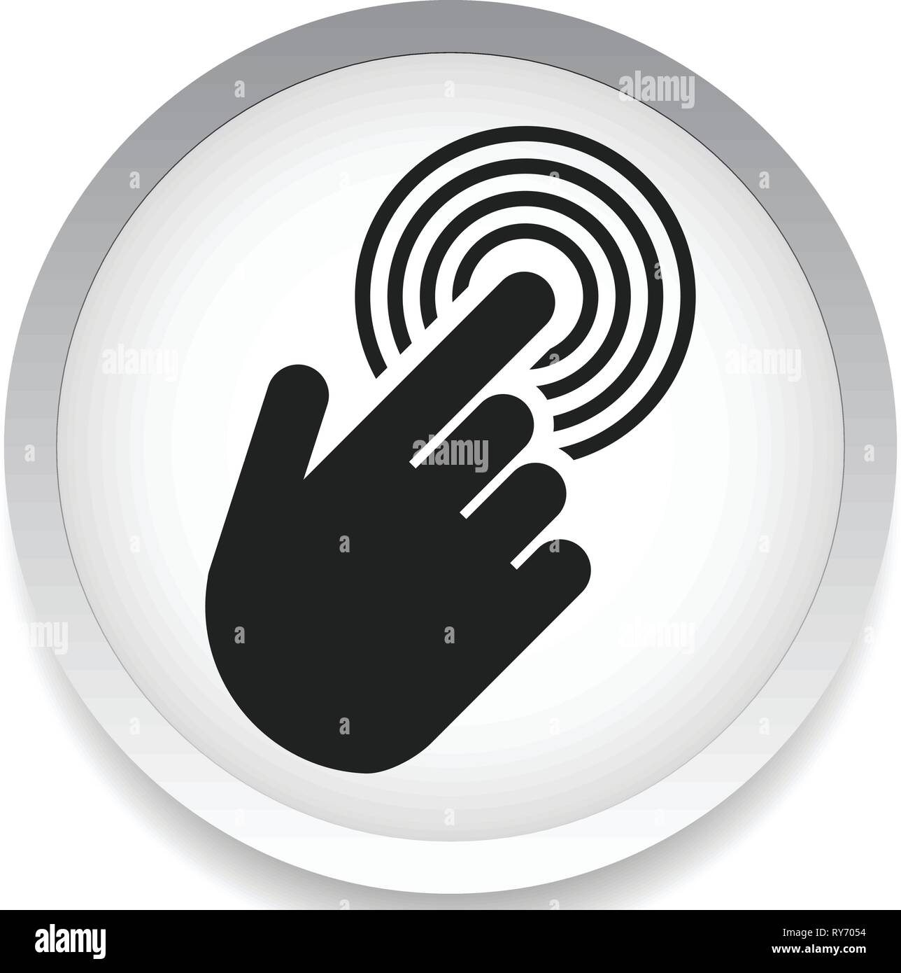 Tapping touchscreen on interface, mobile phone, icon Stock Vector Image ...