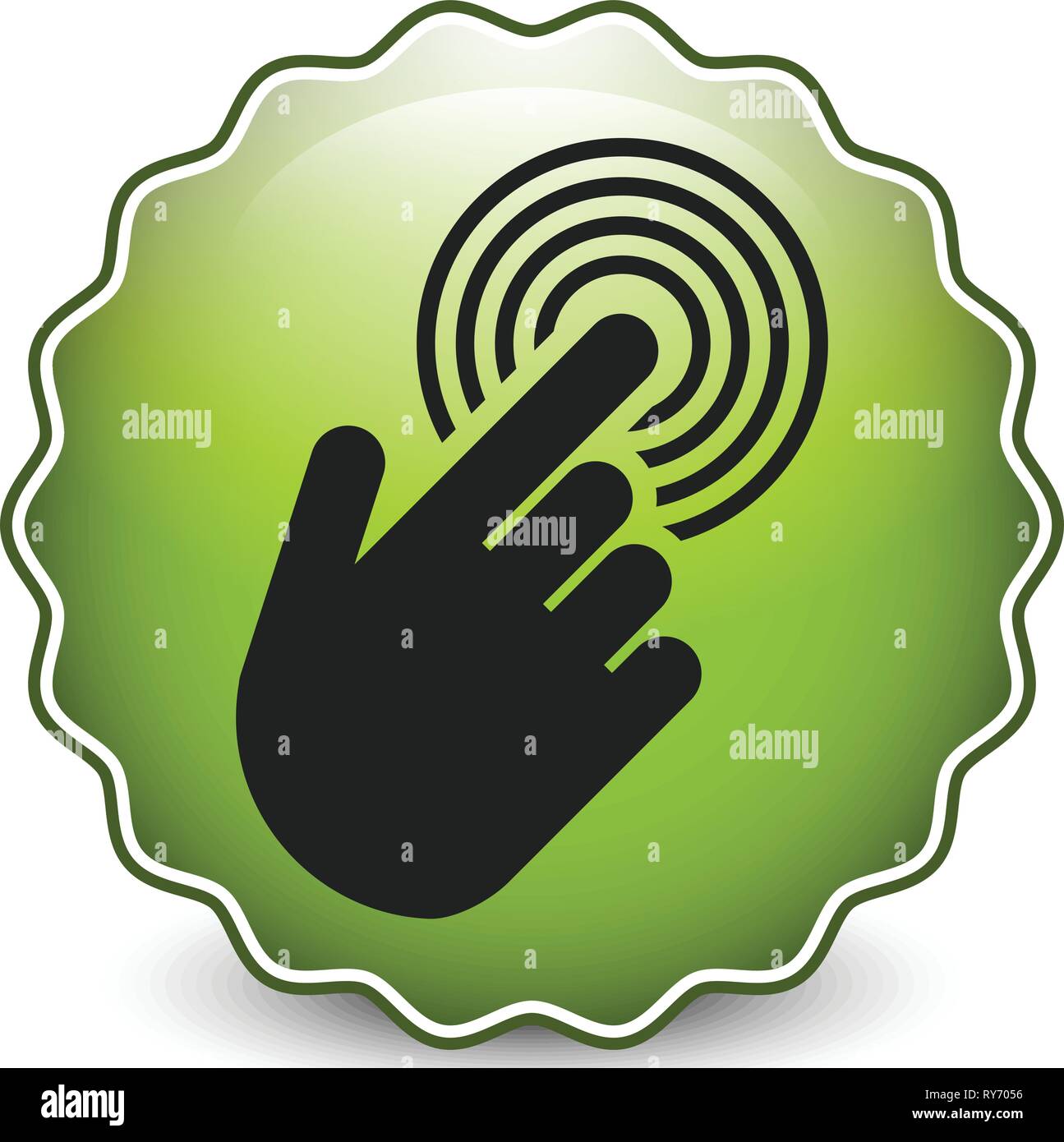 Tapping touchscreen on interface, mobile phone, icon Stock Vector Image ...