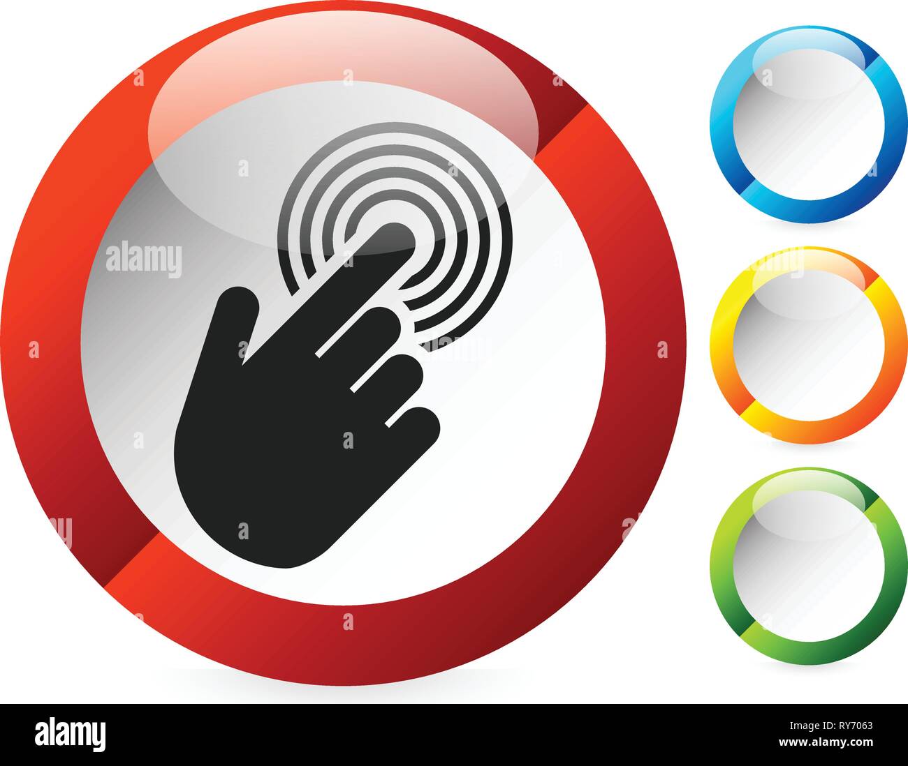 Tapping touchscreen on interface, mobile phone, icon Stock Vector Image ...