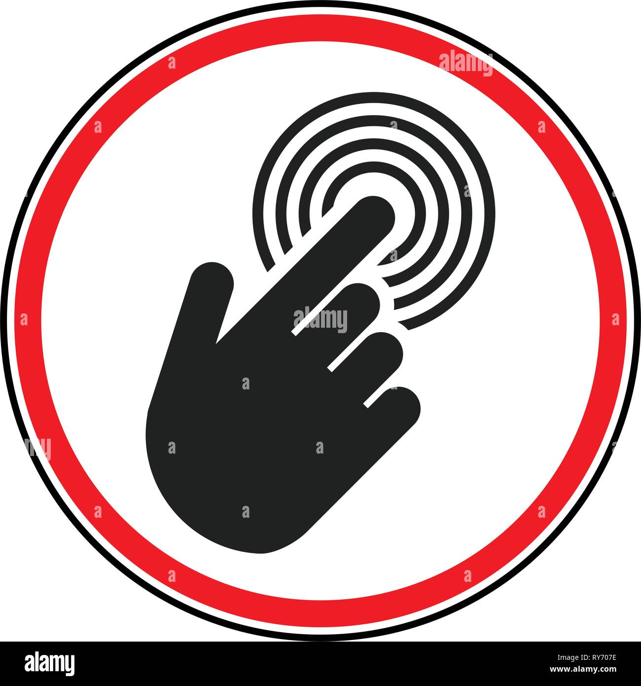 Tapping touchscreen on interface, mobile phone, icon Stock Vector Image ...