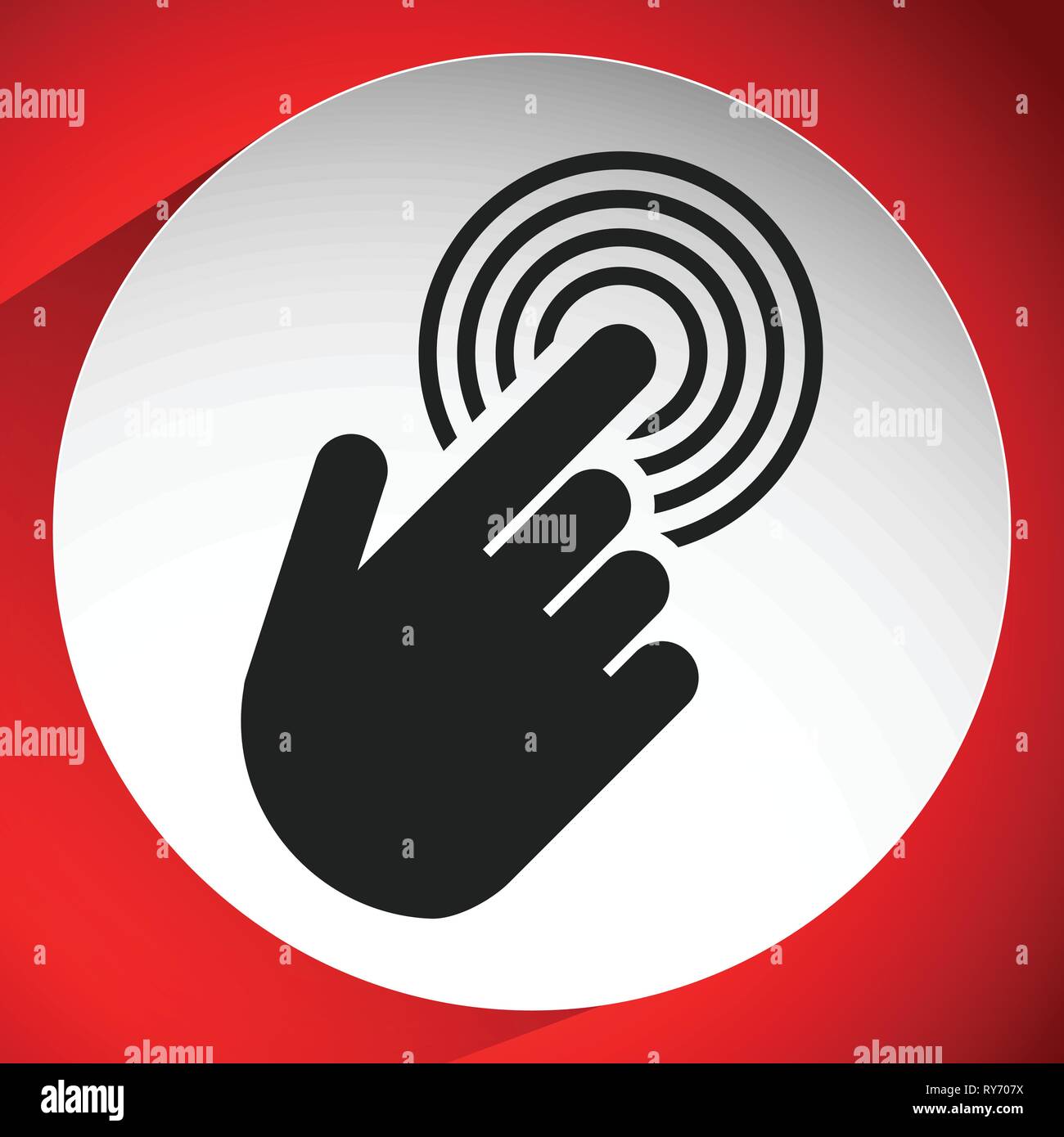 Tapping touchscreen on interface, mobile phone, icon Stock Vector Image ...