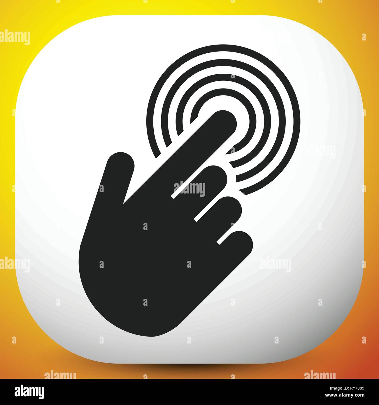 Tapping touchscreen on interface, mobile phone, icon Stock Vector Image ...