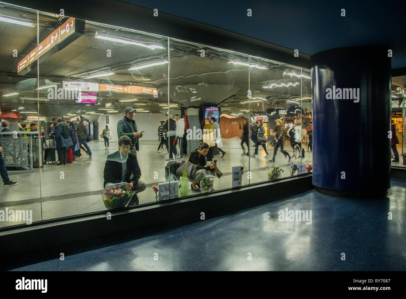 Memorial At Atocha Train Station Madrid High Resolution Stock ...