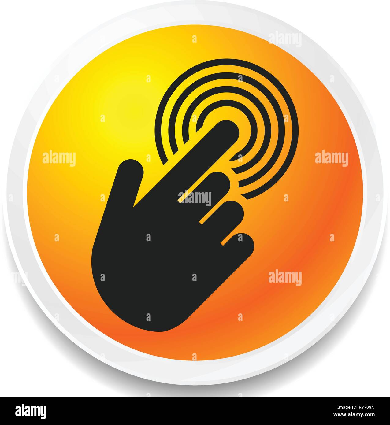 Tapping touchscreen on interface, mobile phone, icon Stock Vector Image ...