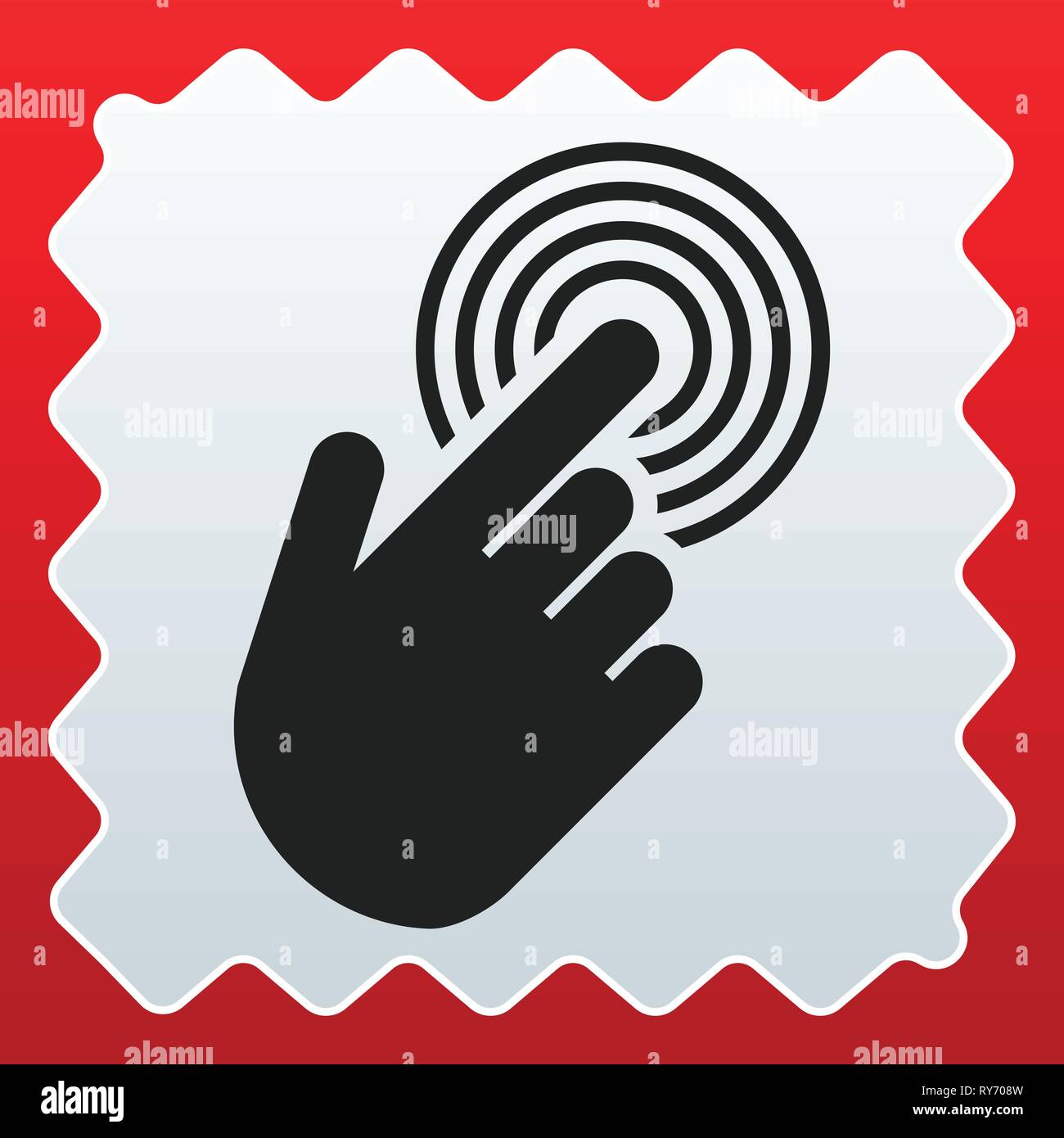 Tapping touchscreen on interface, mobile phone, icon Stock Vector Image ...