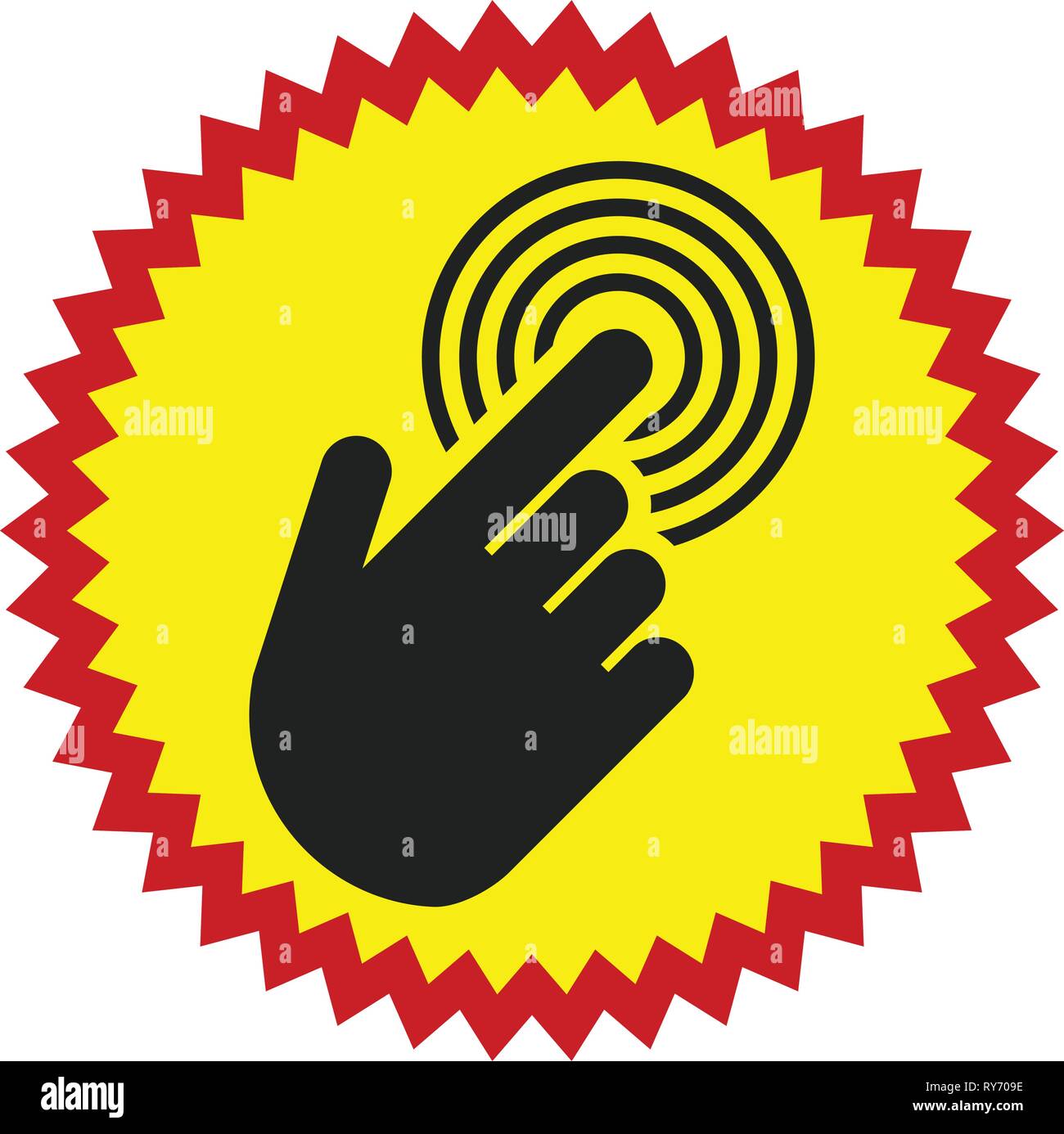 Tapping touchscreen on interface, mobile phone, icon Stock Vector Image ...