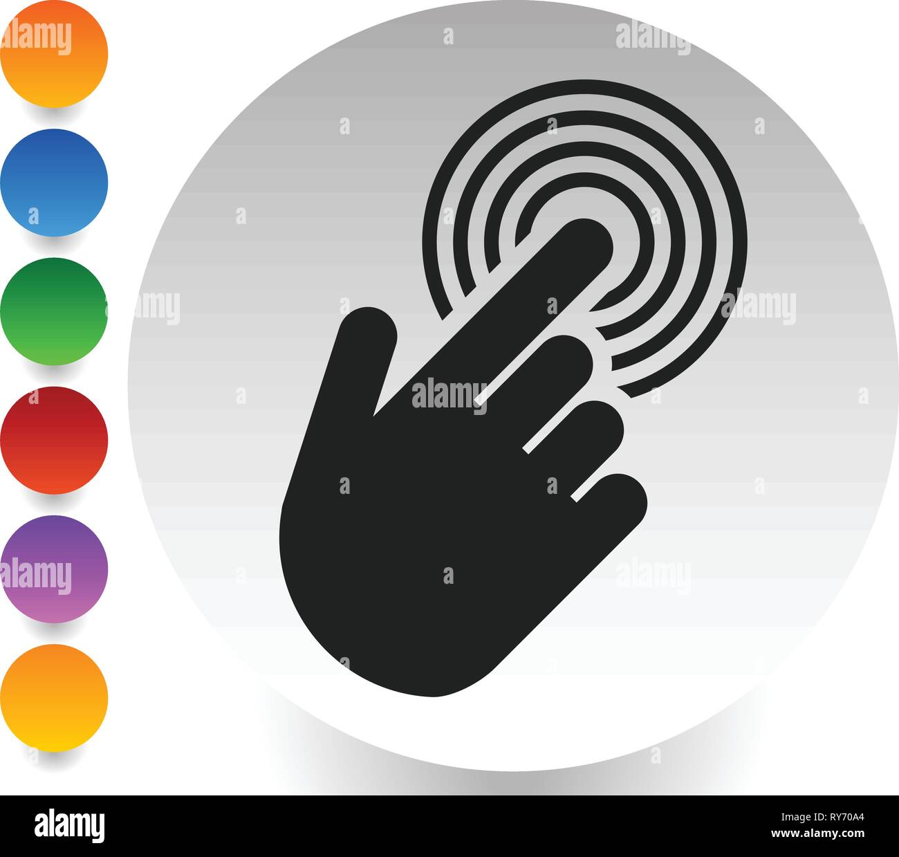 Tapping touchscreen on interface, mobile phone, icon Stock Vector Image ...