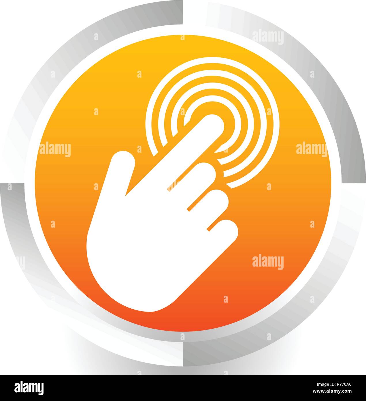 Tapping touchscreen on interface, mobile phone, icon Stock Vector Image ...