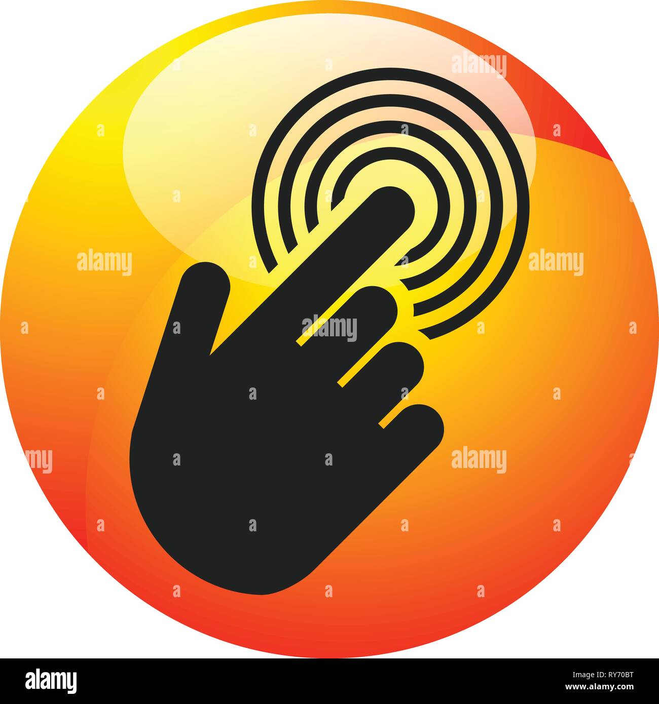 Tapping touchscreen on interface, mobile phone, icon Stock Vector Image ...