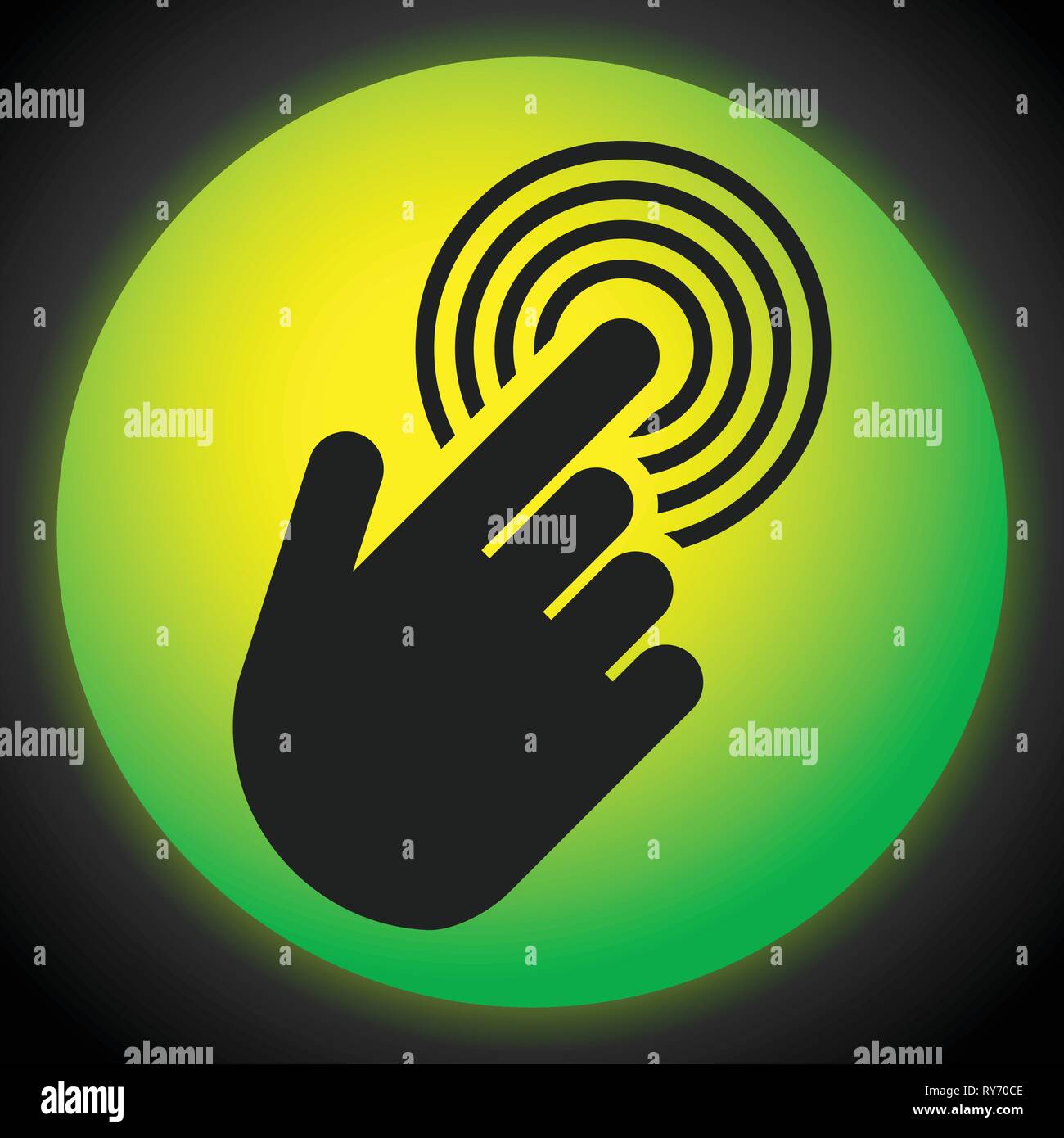 Tapping touchscreen on interface, mobile phone, icon Stock Vector Image ...