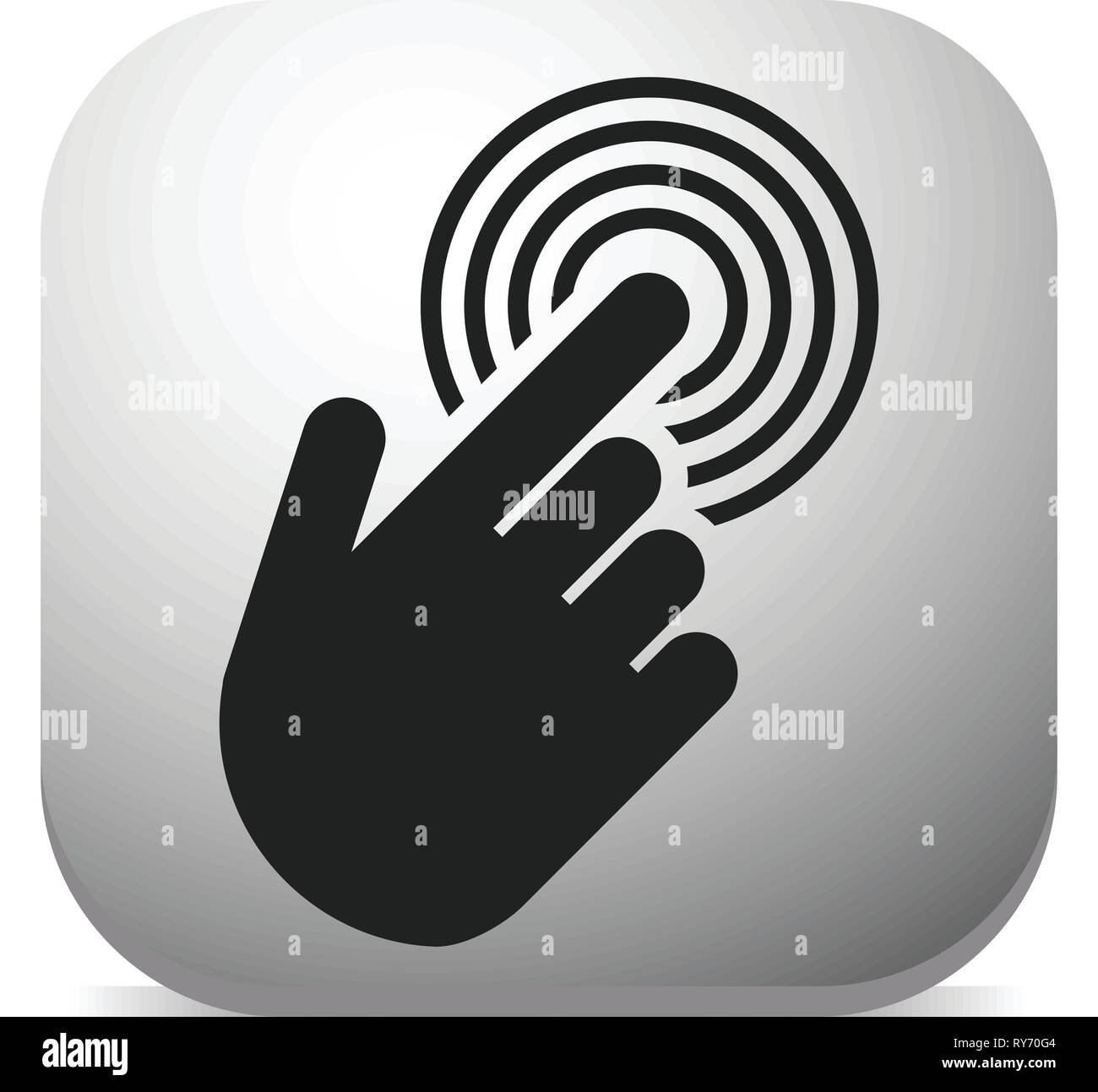 Tapping touchscreen on interface, mobile phone, icon Stock Vector Image ...