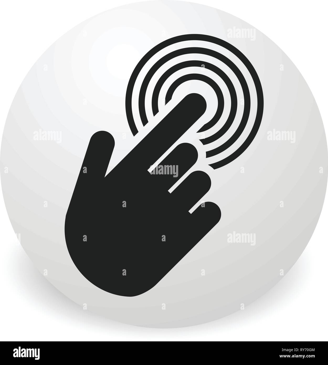 Tapping touchscreen on interface, mobile phone, icon Stock Vector Image ...