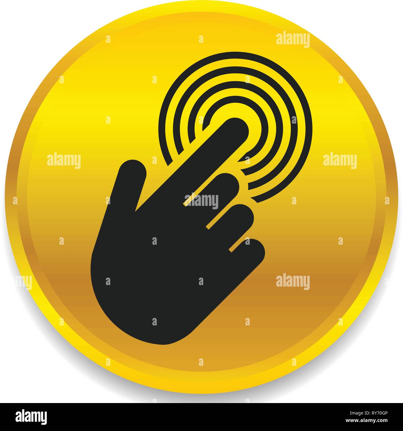 Tapping touchscreen on interface, mobile phone, icon Stock Vector Image ...