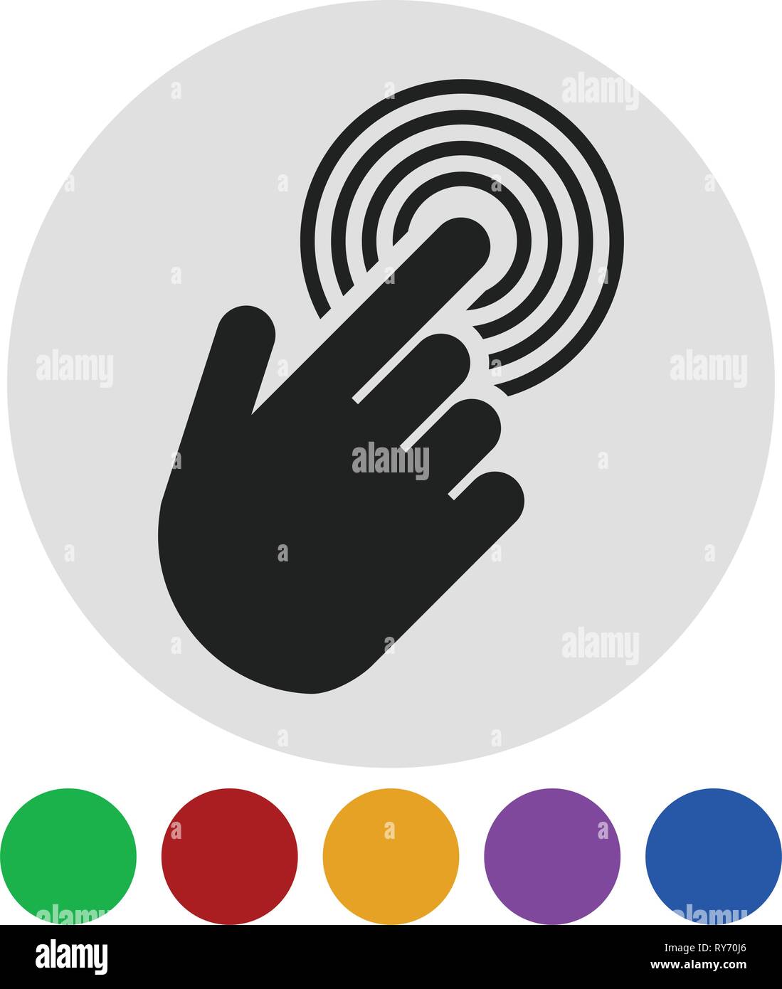 Tapping touchscreen on interface, mobile phone, icon Stock Vector Image ...