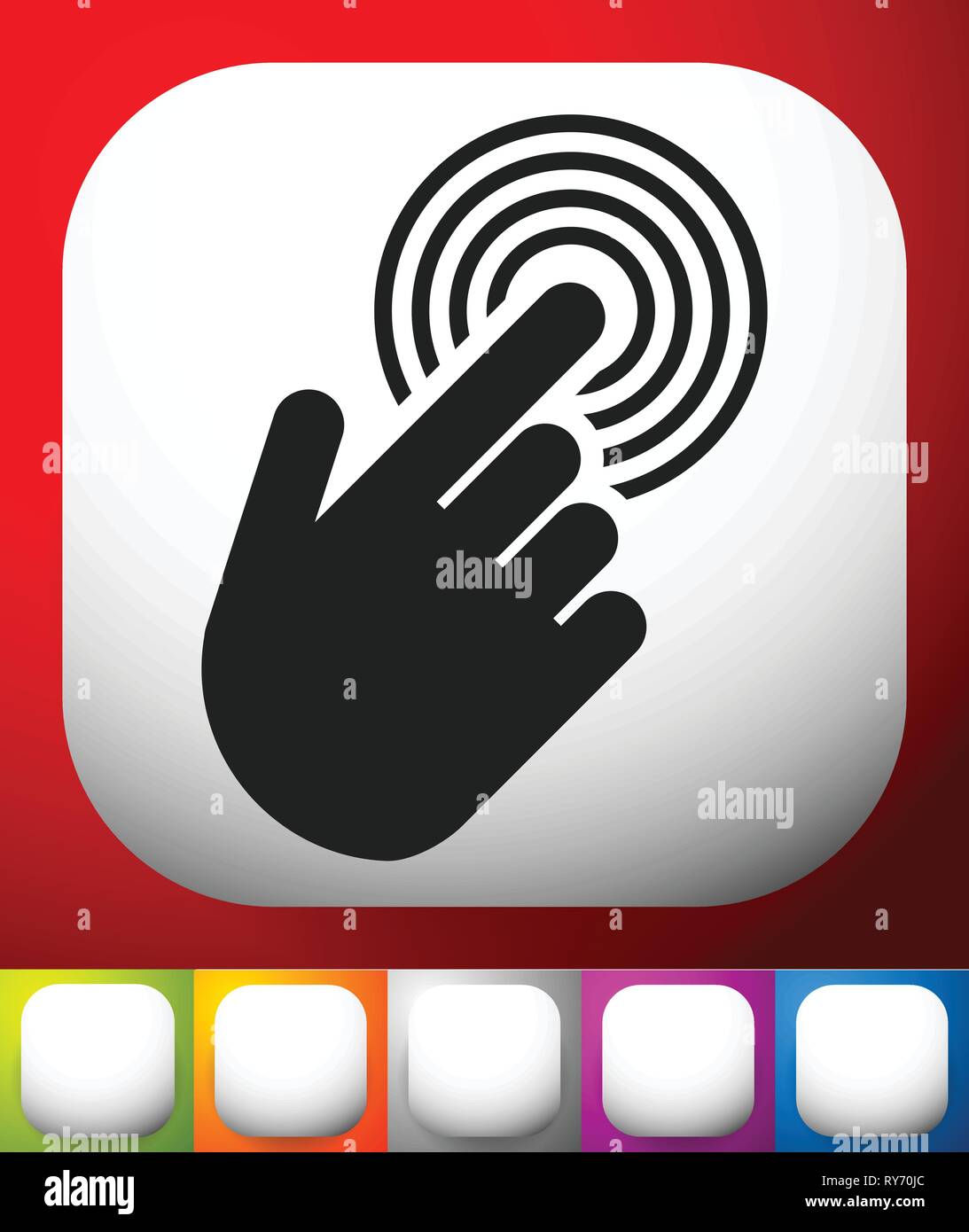 Tapping touchscreen on interface, mobile phone, icon Stock Vector Image ...