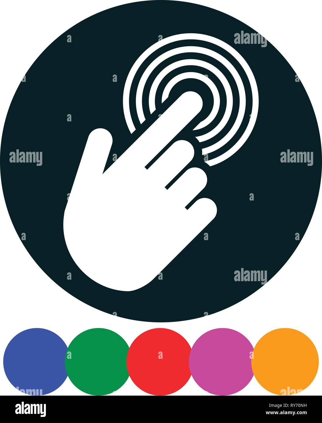 Tapping touchscreen on interface, mobile phone, icon Stock Vector Image ...