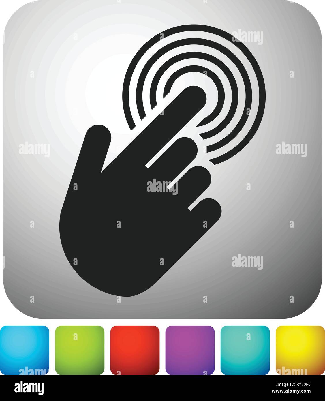 Tapping touchscreen on interface, mobile phone, icon Stock Vector Image ...