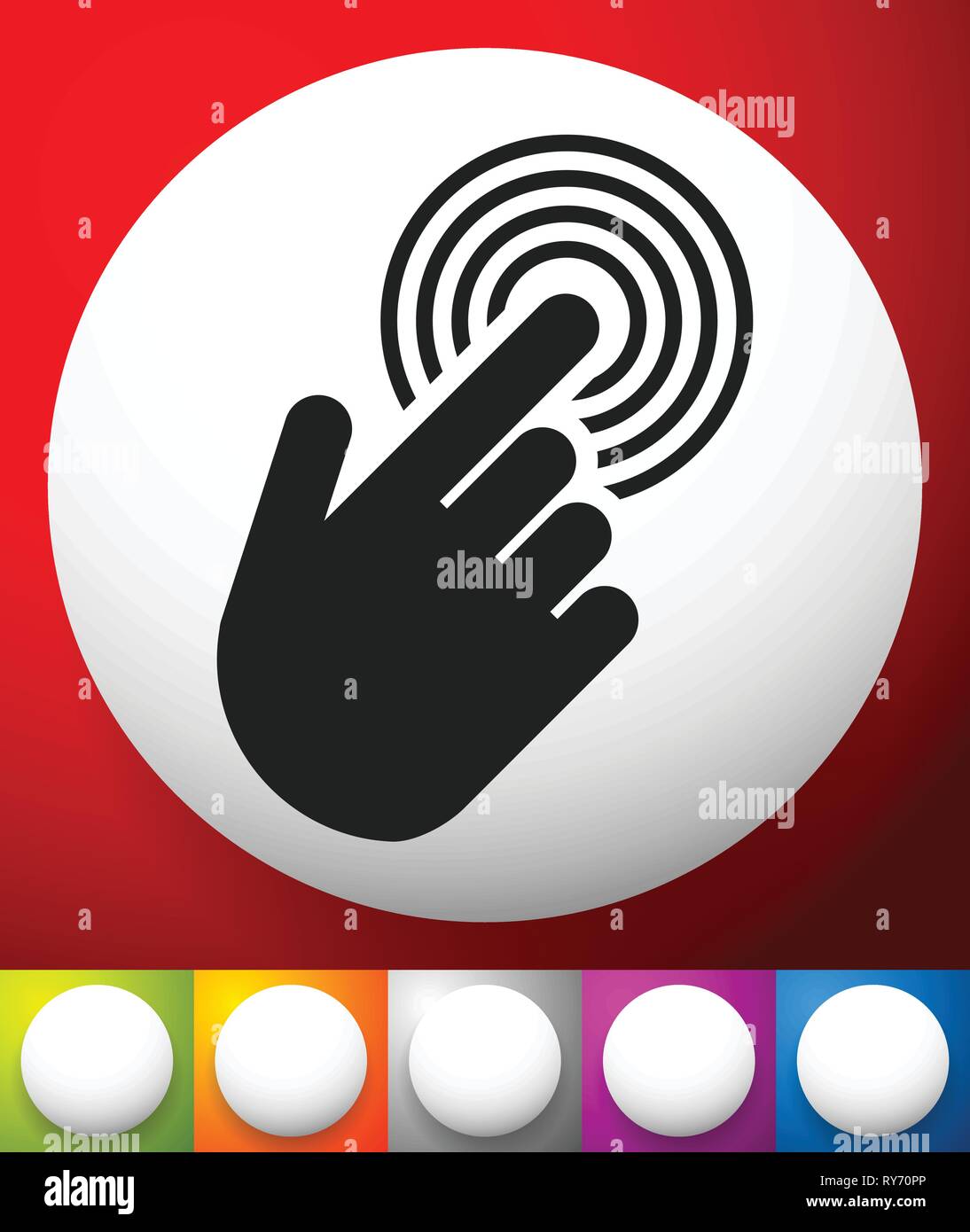 Tapping touchscreen on interface, mobile phone, icon Stock Vector Image ...