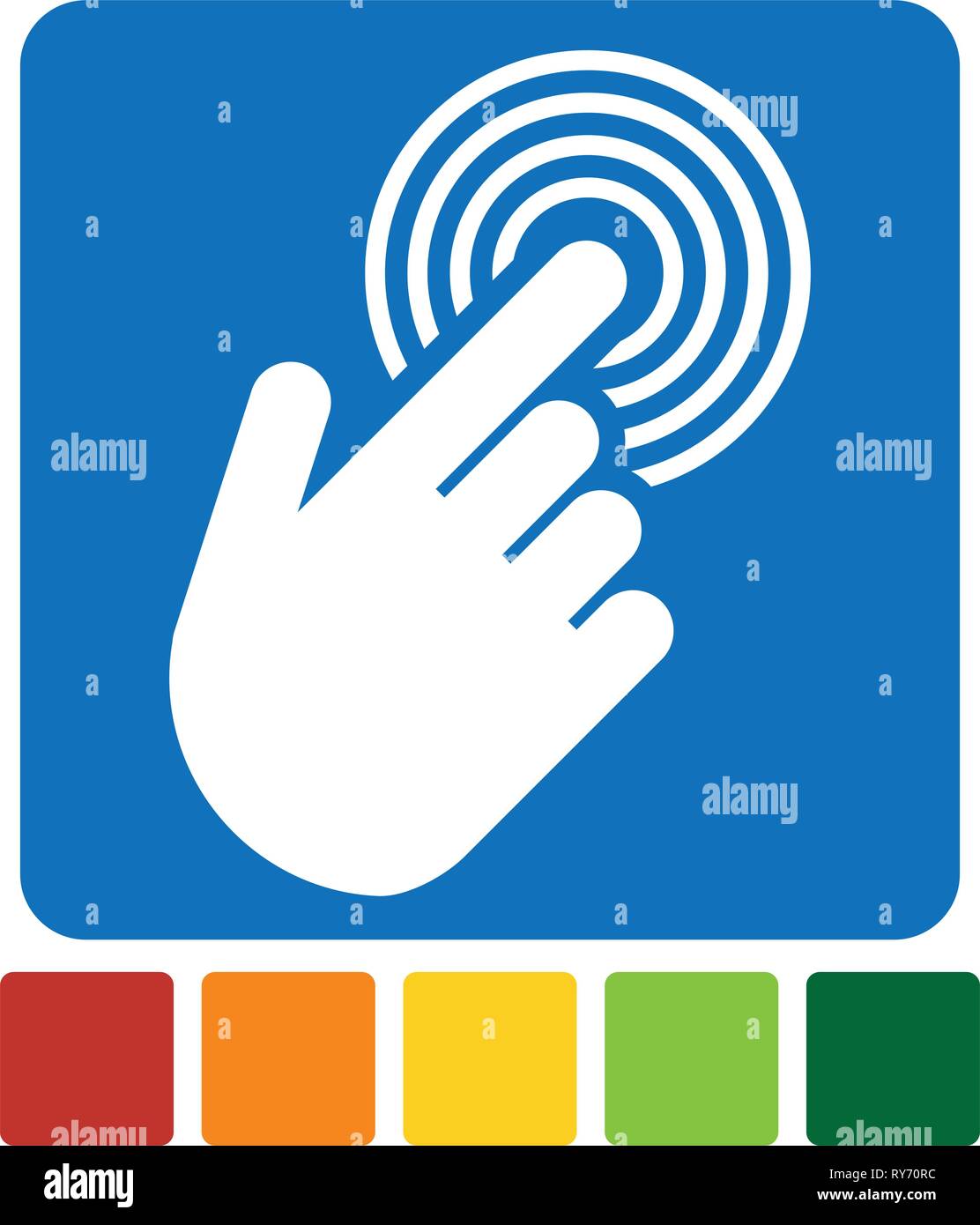 Tapping touchscreen on interface, mobile phone, icon Stock Vector Image ...