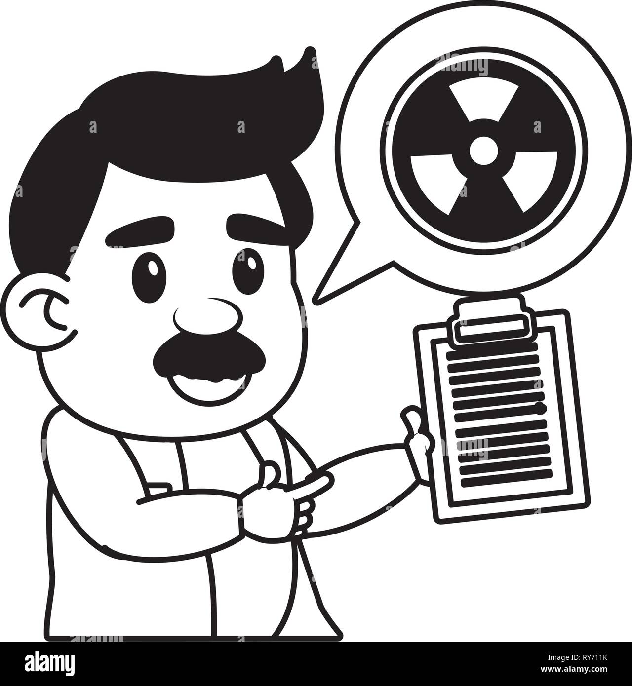 Clipboard scientist Stock Vector Images - Alamy