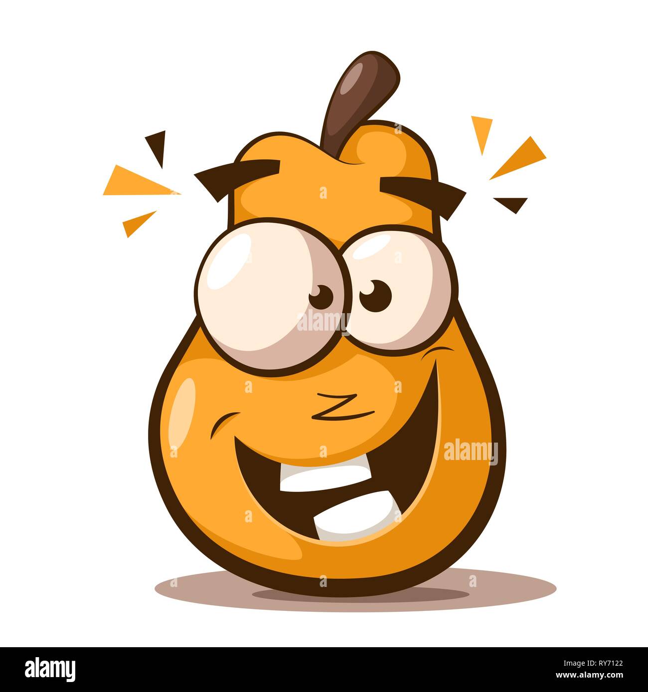 Cute, funny pear cartoon characters Stock Vector Image & Art - Alamy