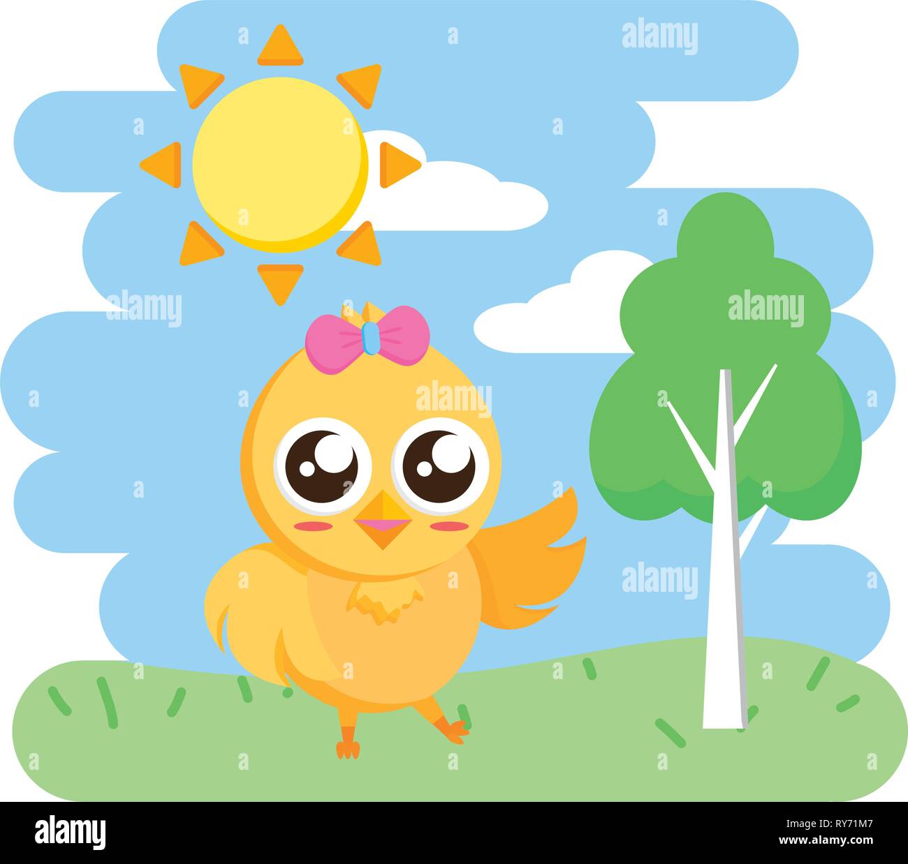 cute chick female cartoon Stock Vector Image & Art - Alamy
