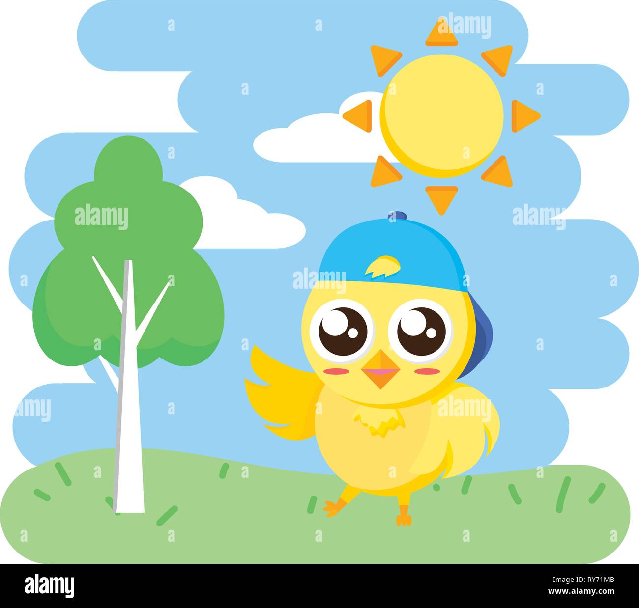 cute chick female cartoon Stock Vector Image & Art - Alamy