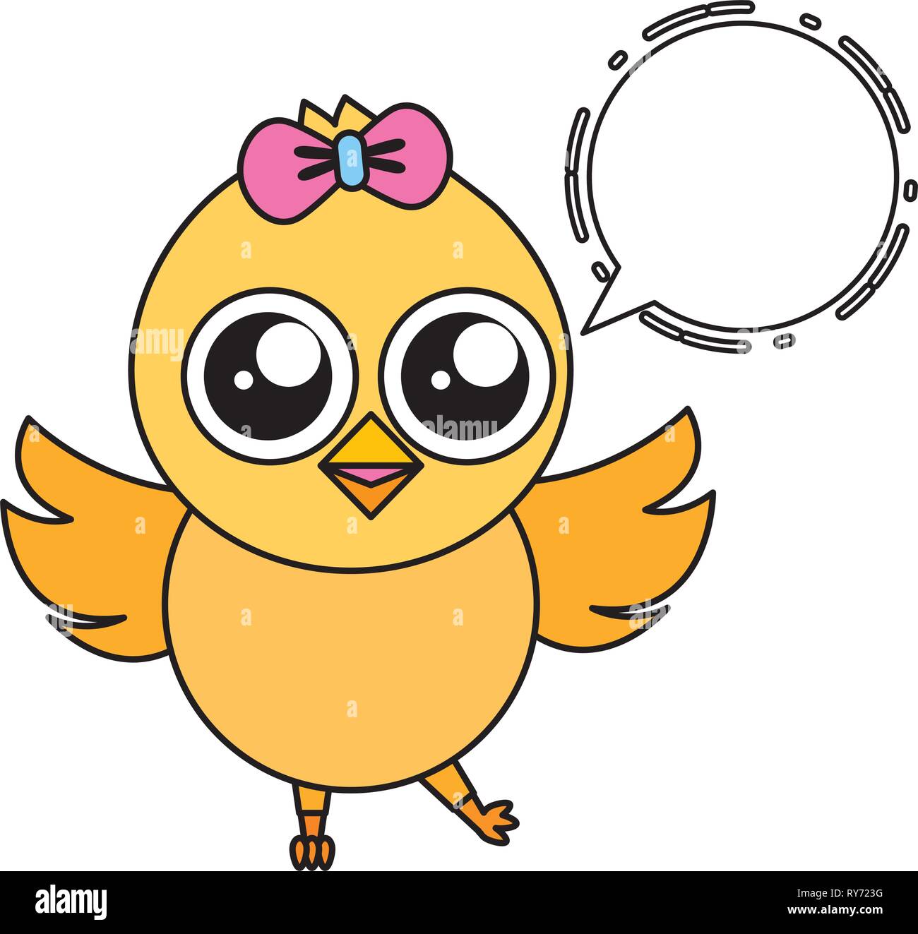 cute chick female cartoon Stock Vector Image & Art - Alamy