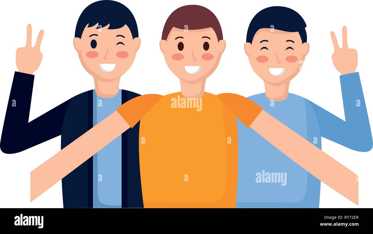 Studio group portrait Stock Vector Images - Alamy